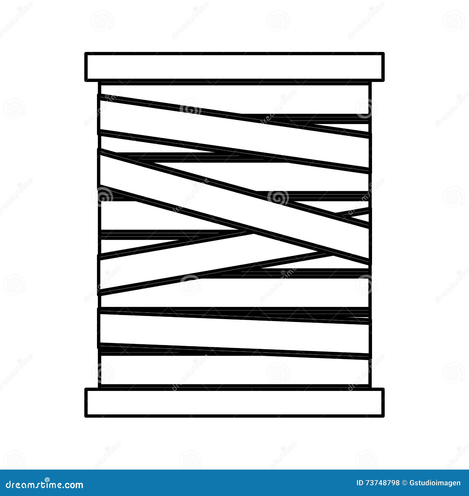 Thread Roll Isolated Icon Design Stock Illustration - Illustration of ...