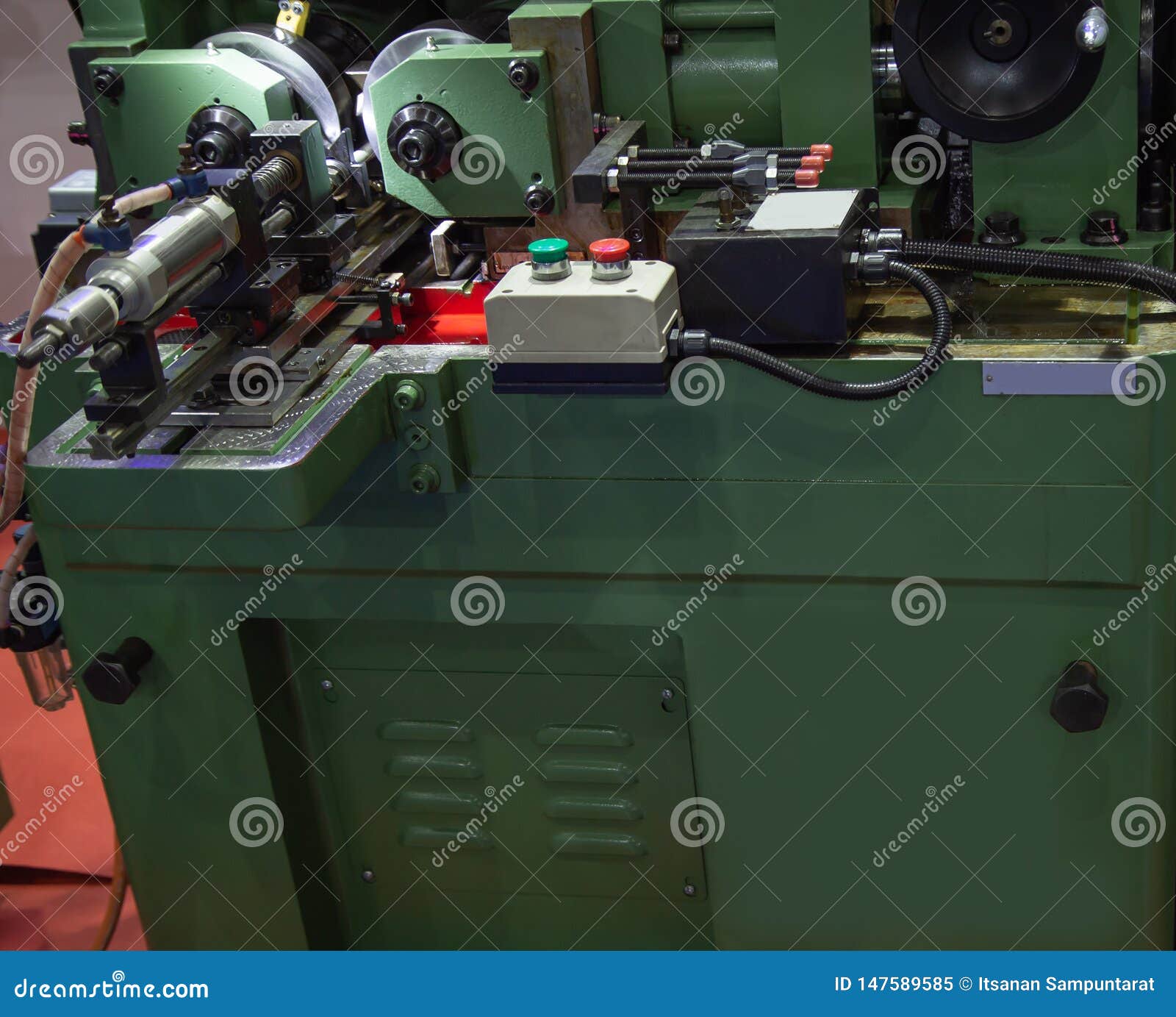 Thread rolling machine stock image. Image of fastener - 147589585