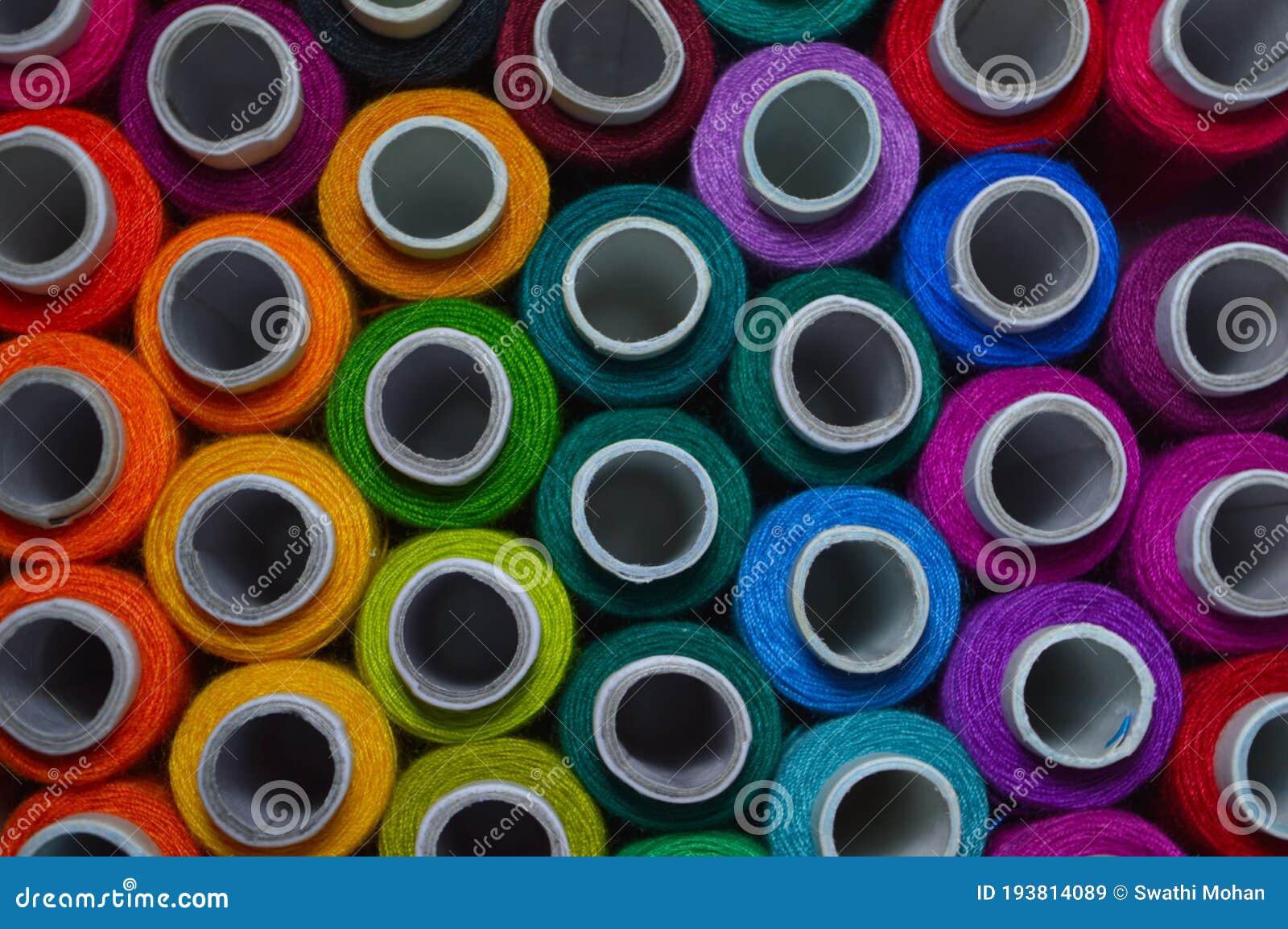 Texture Formed Using Thread Rolls of Different Shades Stock Image ...