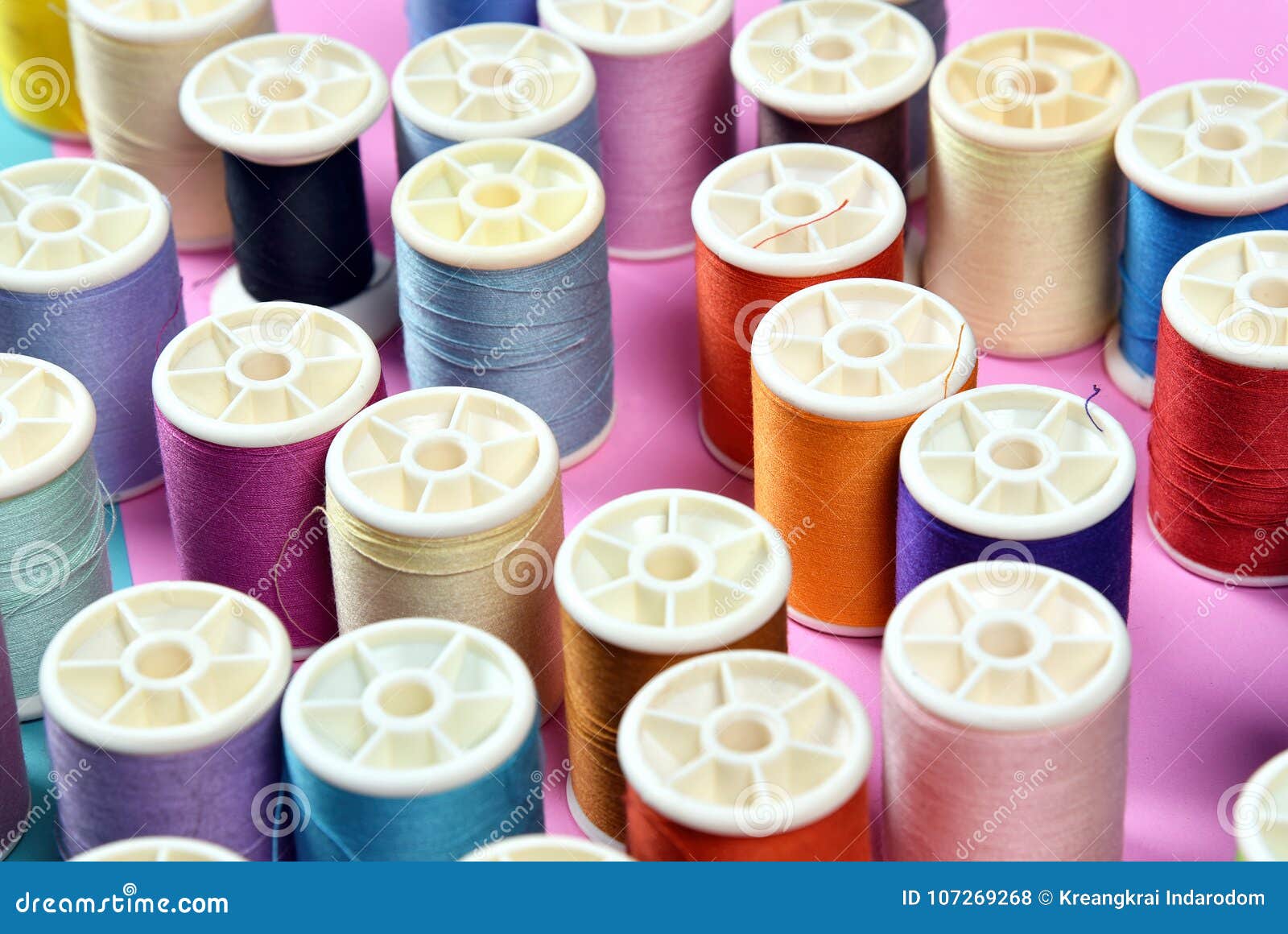 Thread Rolls In Different Colors Royalty-Free Stock Photography ...