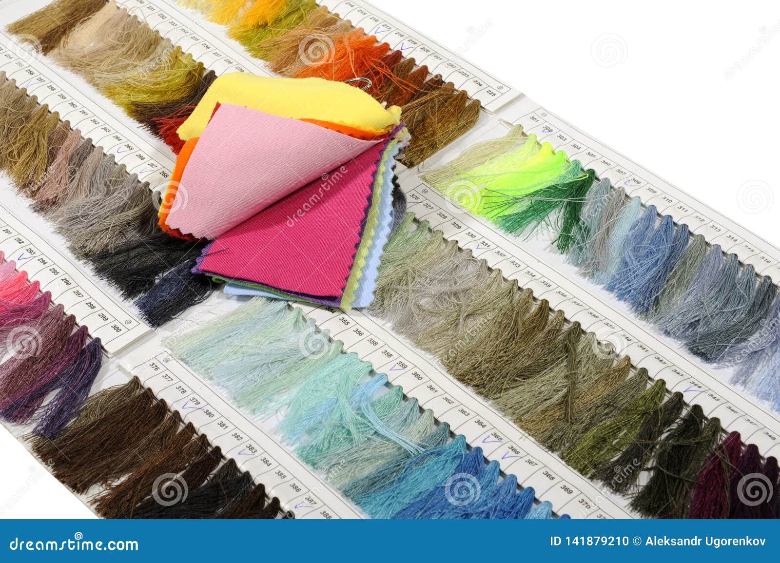 Thread sample color card stock photo. Image of palette - 141879210