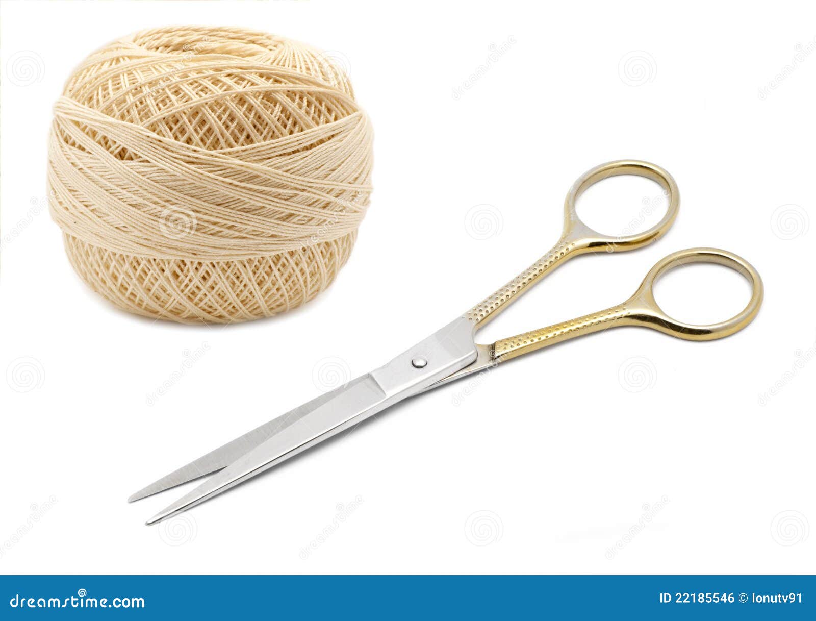 Thread and scissors stock photo. Image of shape, sewing - 22185546