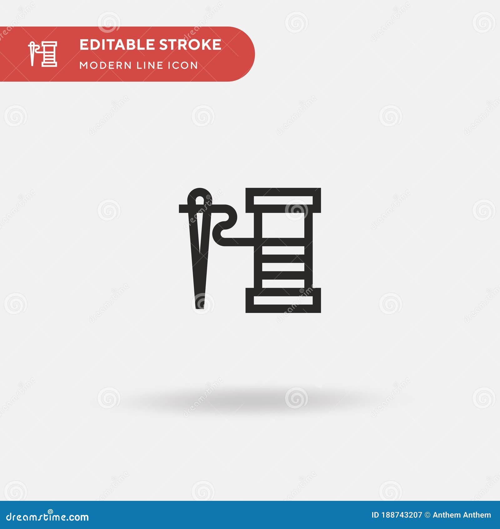 Thread Simple Vector Icon. Illustration Symbol Design Template for Web ...