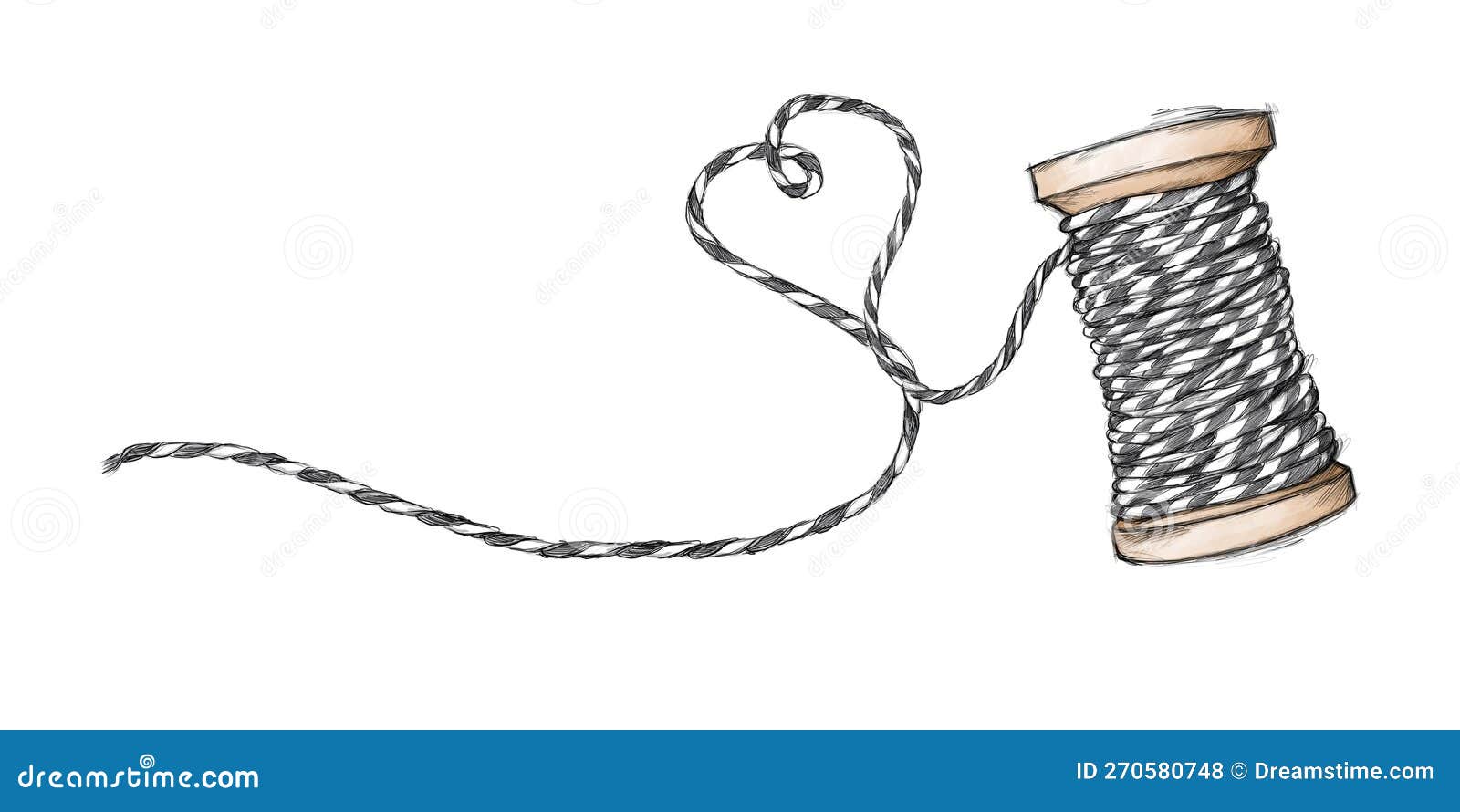 Thread Spool with Baker S Twine and Heart Shape in the Twine Stock ...