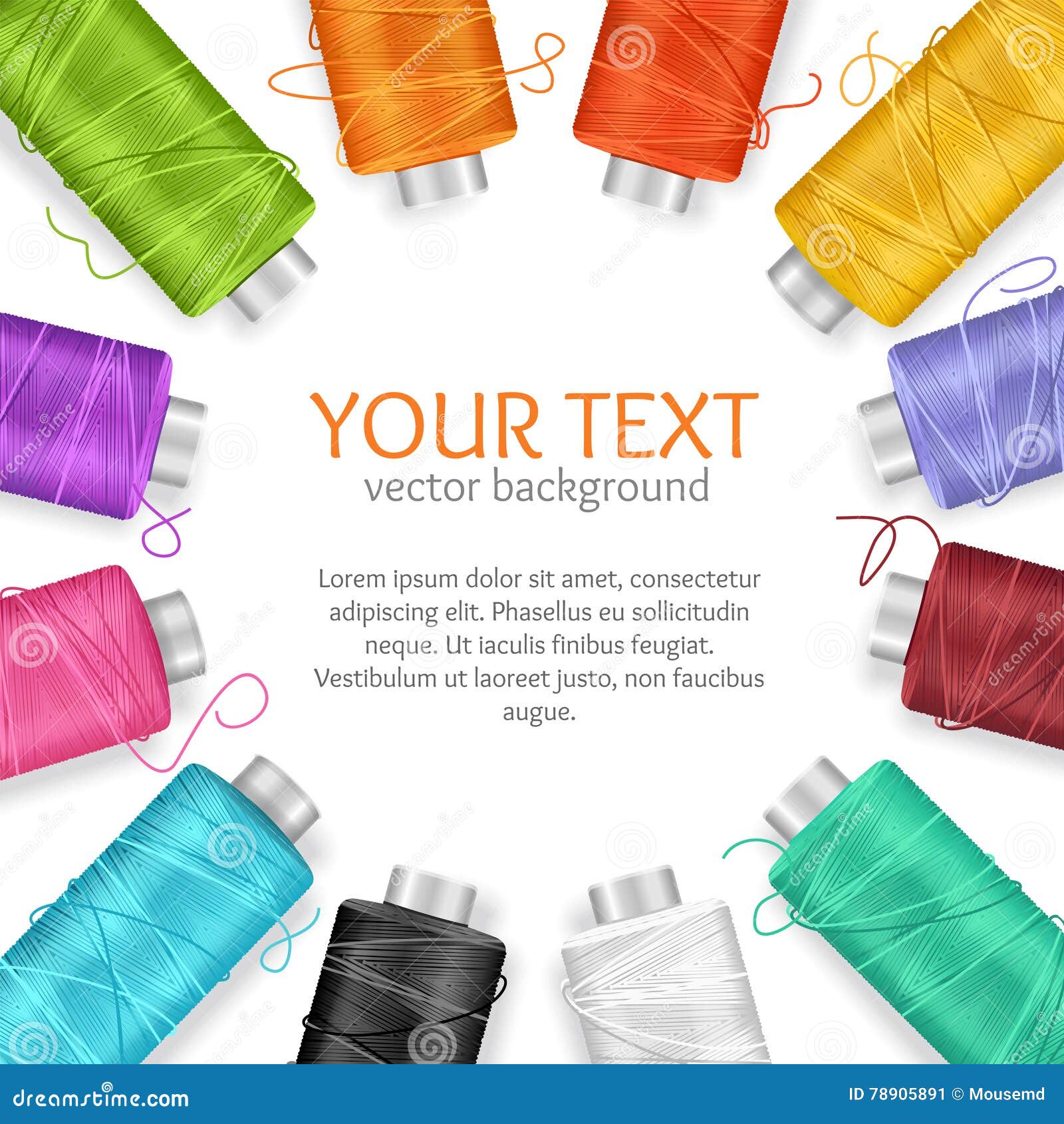 Thread Spool Banner. Vector Stock Vector - Illustration of retro, ring ...