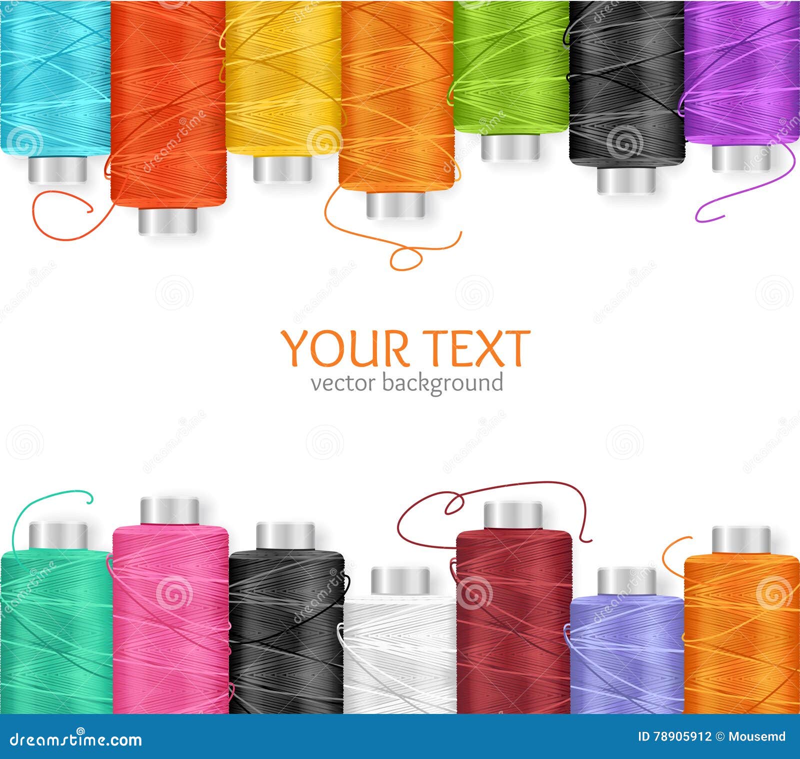 Thread Spool Banner. Vector Stock Vector - Illustration of handmade ...