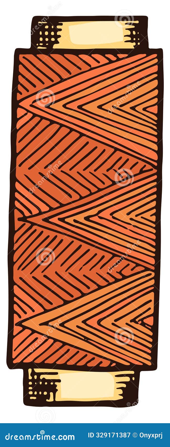 Thread Spool Color Drawing. Sewing String Symbol Stock Illustration ...