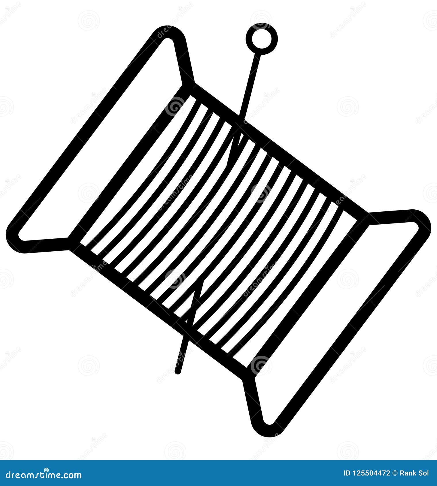 Thread Spool Isolated Vector Icon For Sewing And Tailoring Stock Vector