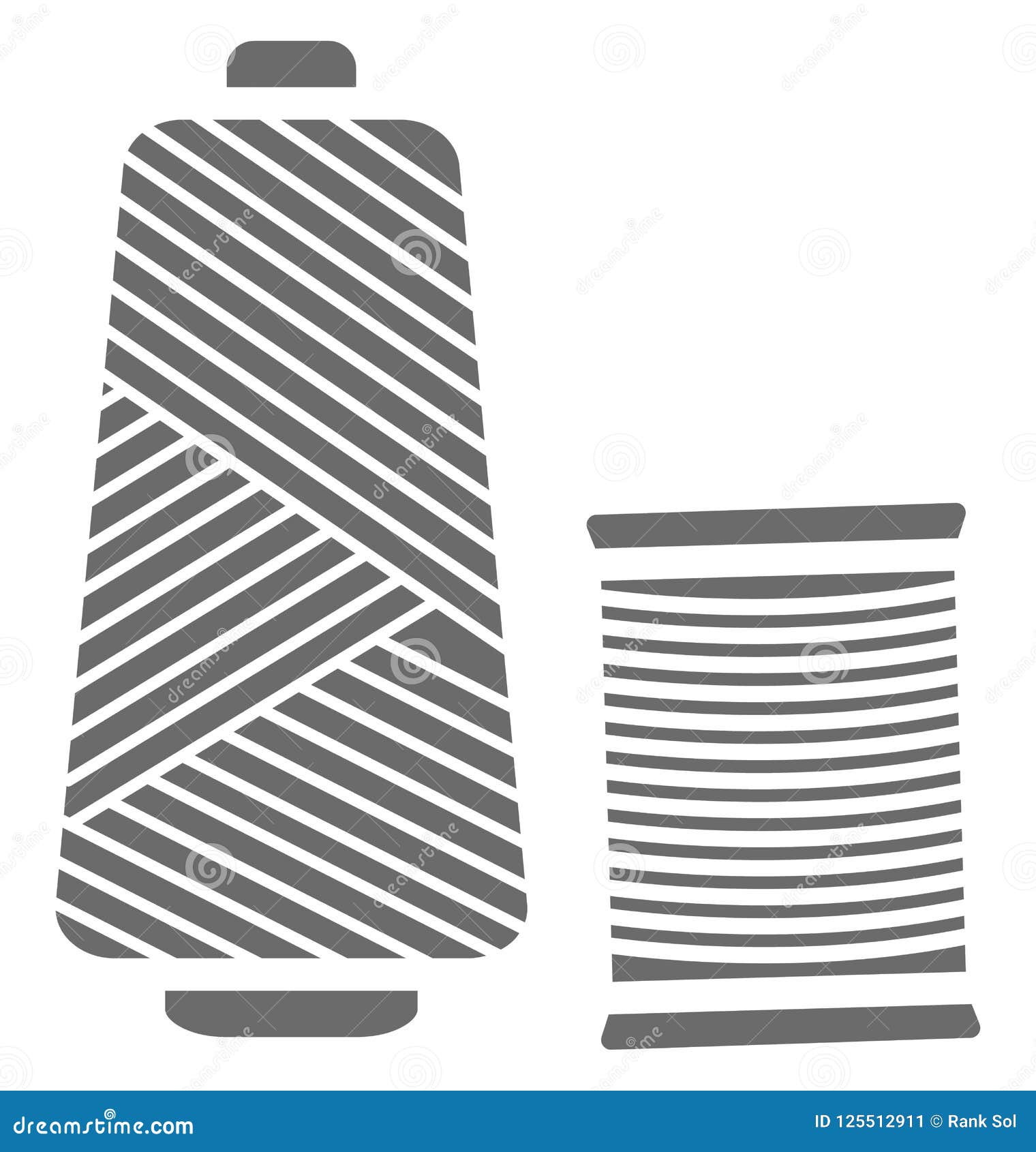 Thread Spool Isolated Vector Icon for Sewing and Tailoring Stock Vector ...