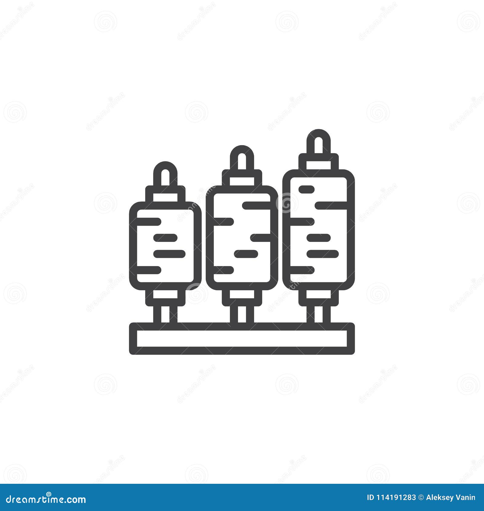Thread spool outline icon stock vector. Illustration of pixel - 114191283