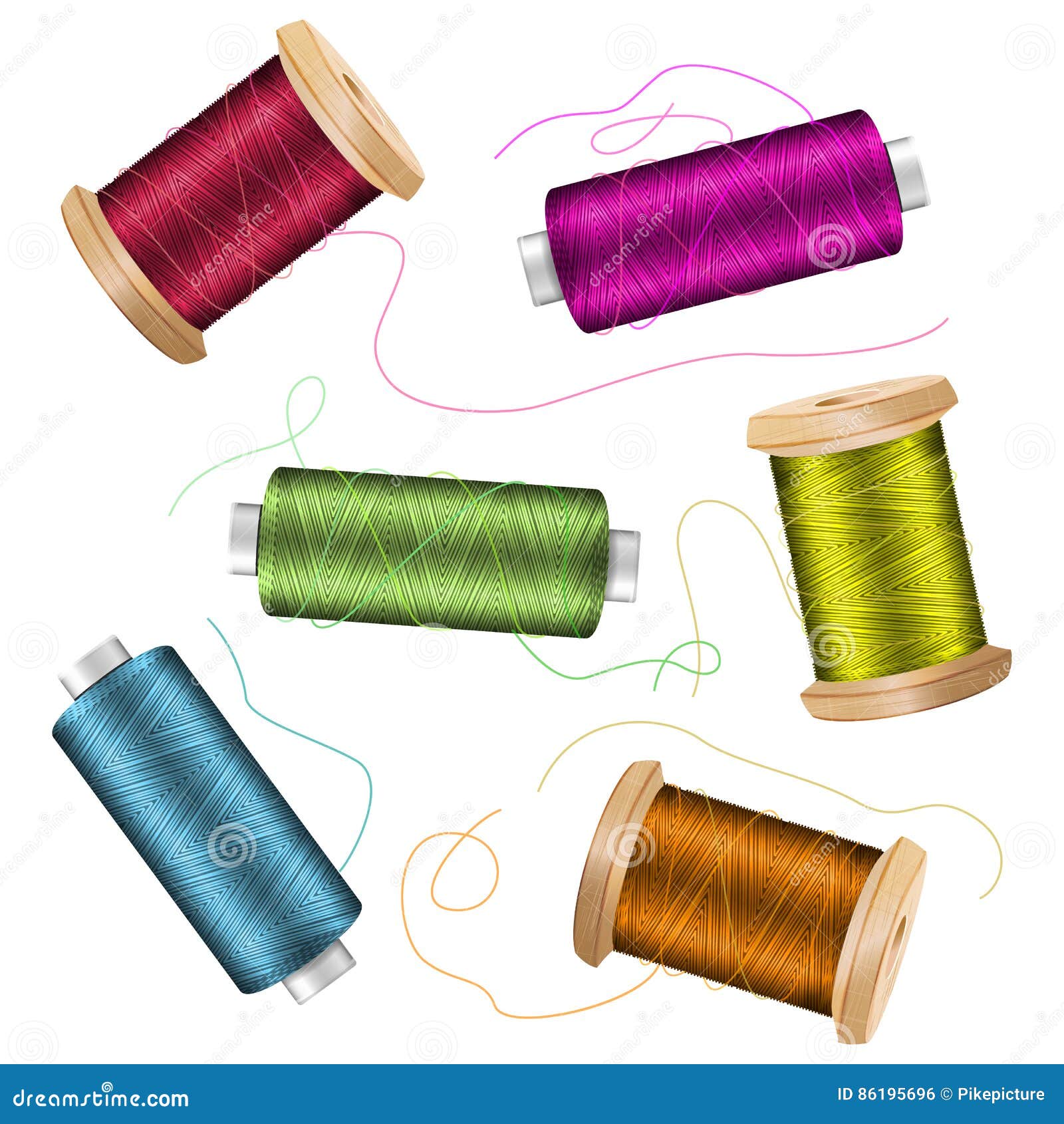 Thread Spool Set Background. for Needlework and Needlecraft Stock ...