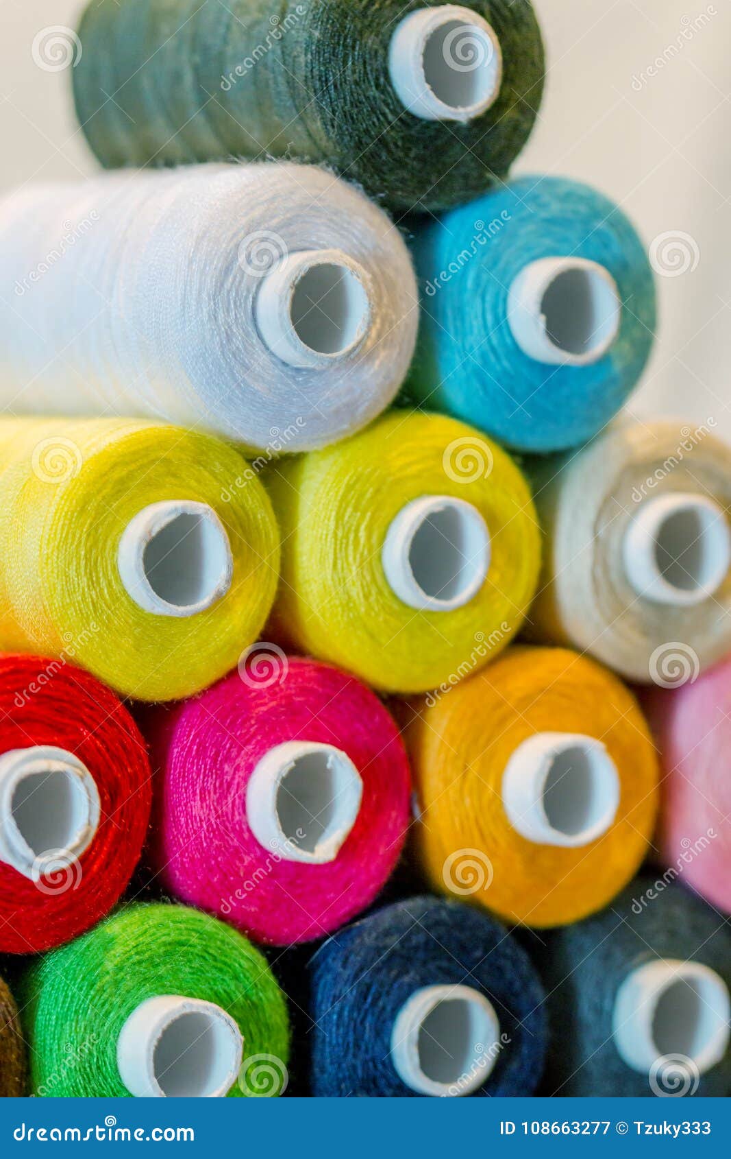 Thread spool set stock image. Image of creating, background - 108663277