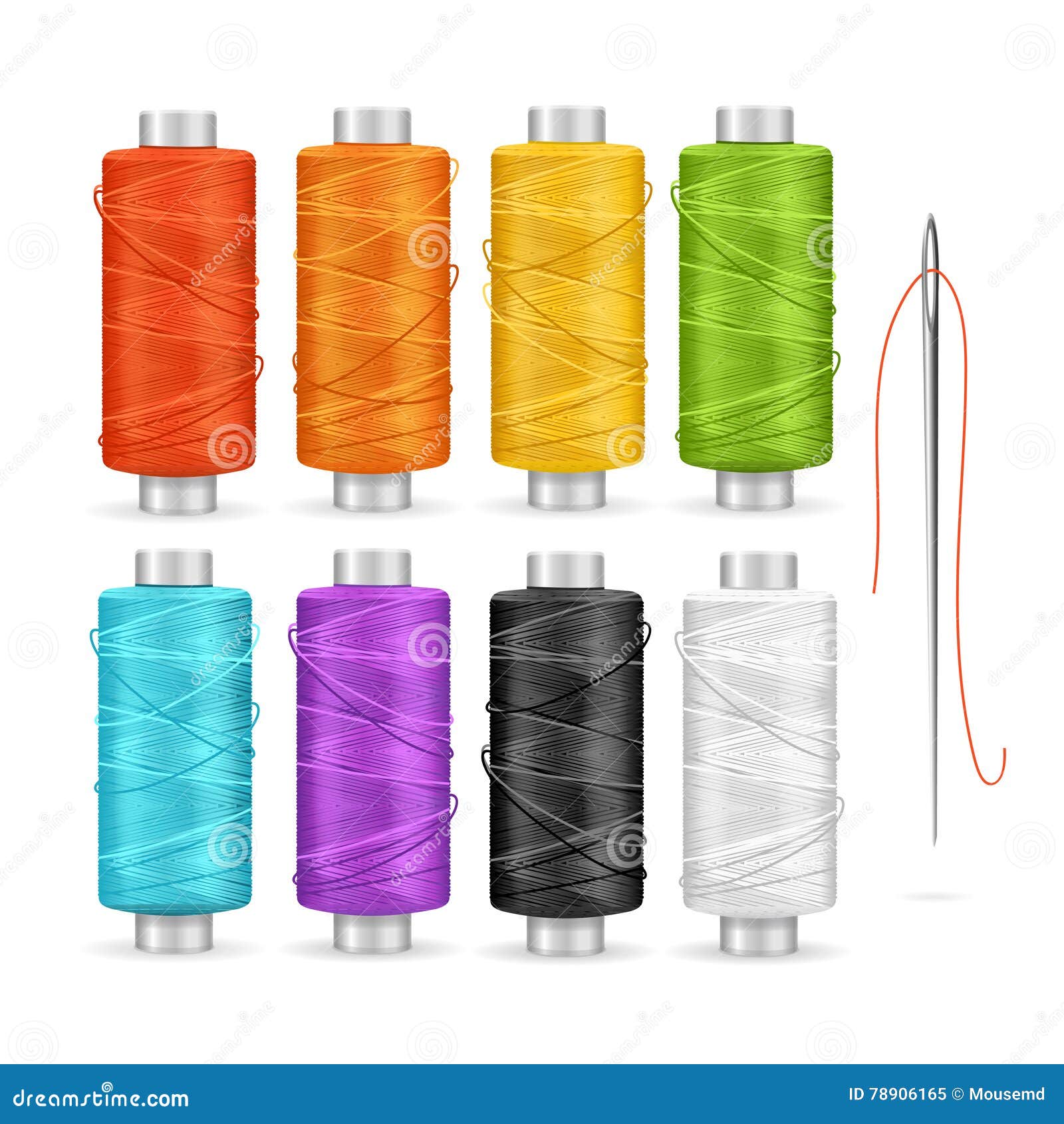 Thread Spool Set. Vector stock vector. Illustration of repair - 78906165