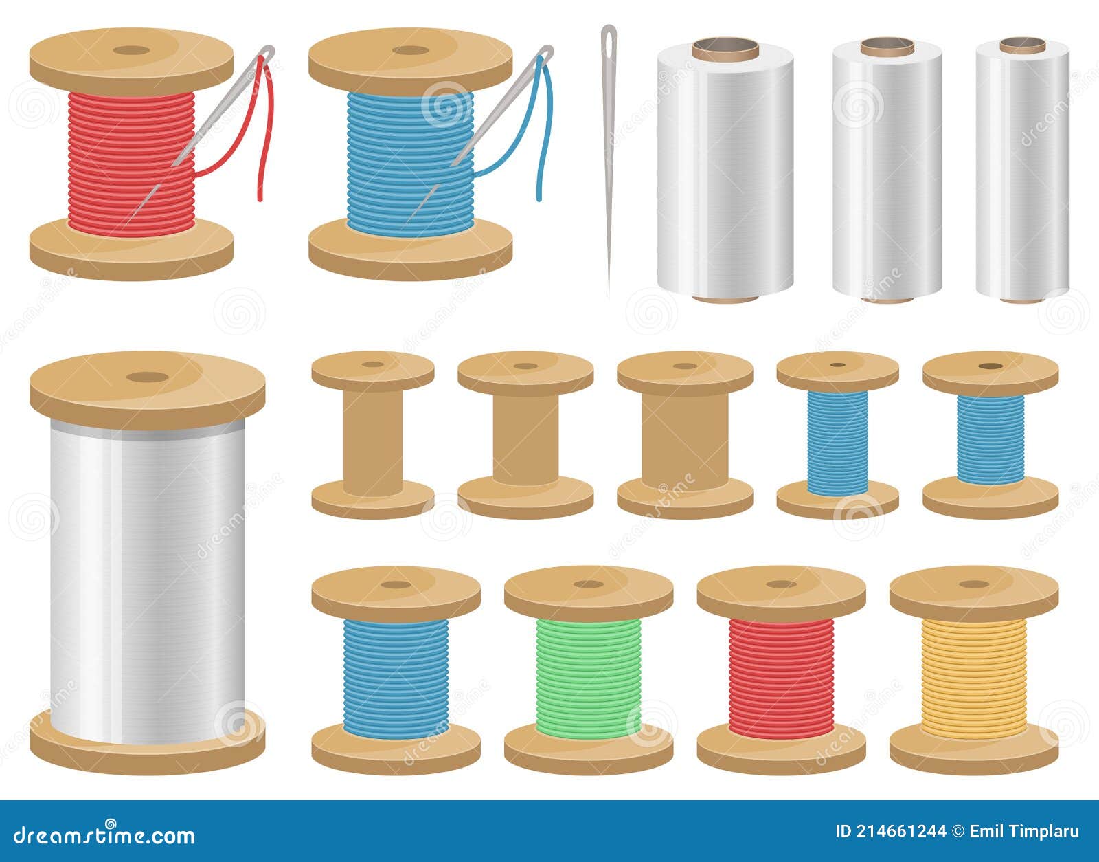 Thread Spool Vector Design Illustration Isolated on White Background ...