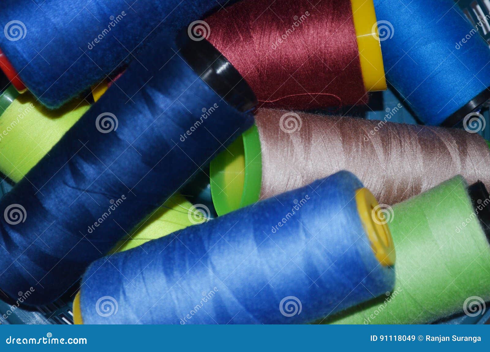 Thread spools stock image. Image of bobbin, string, mill - 91118049