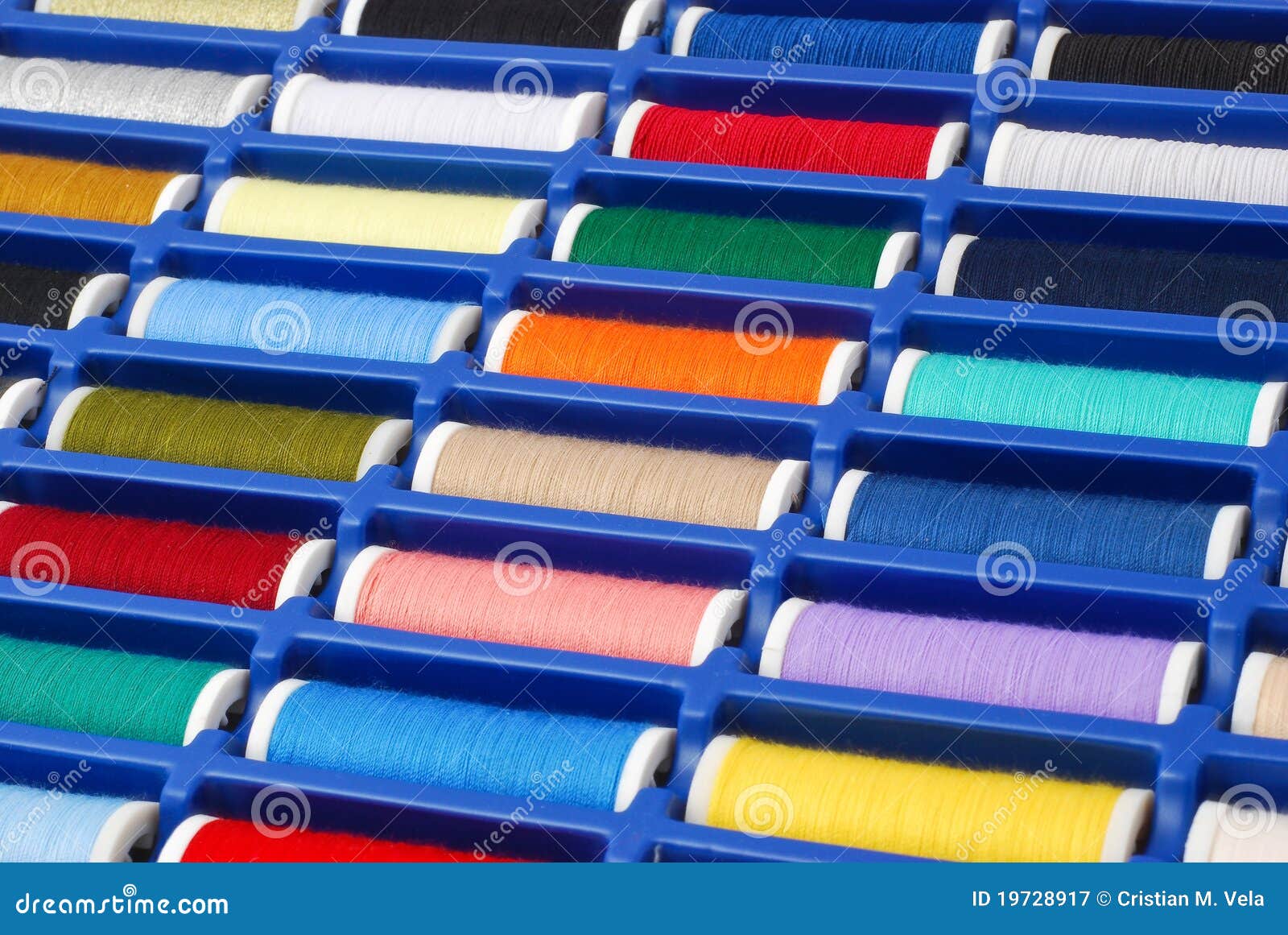 Thread spools kit stock image. Image of cotton, background - 19728917