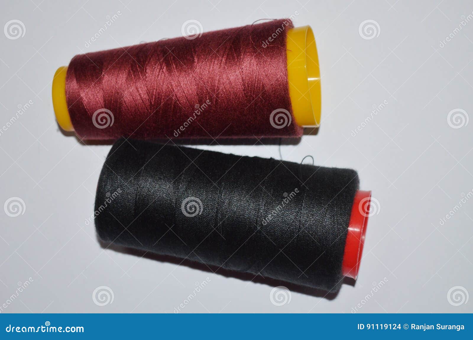 Thread spools stock photo. Image of dark, used, factory - 91119124