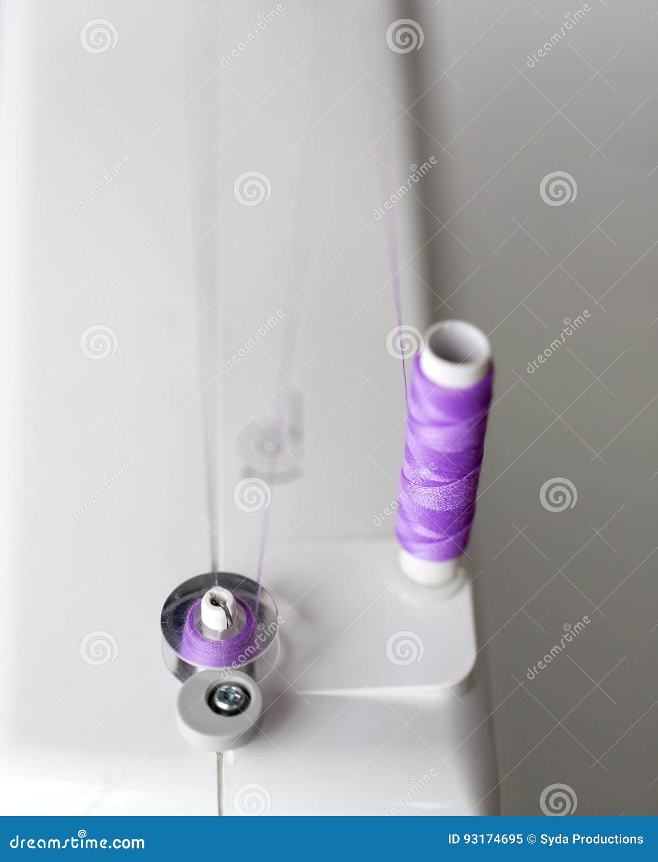 Thread Spools on Sewing Machine Stock Image - Image of business, tool ...