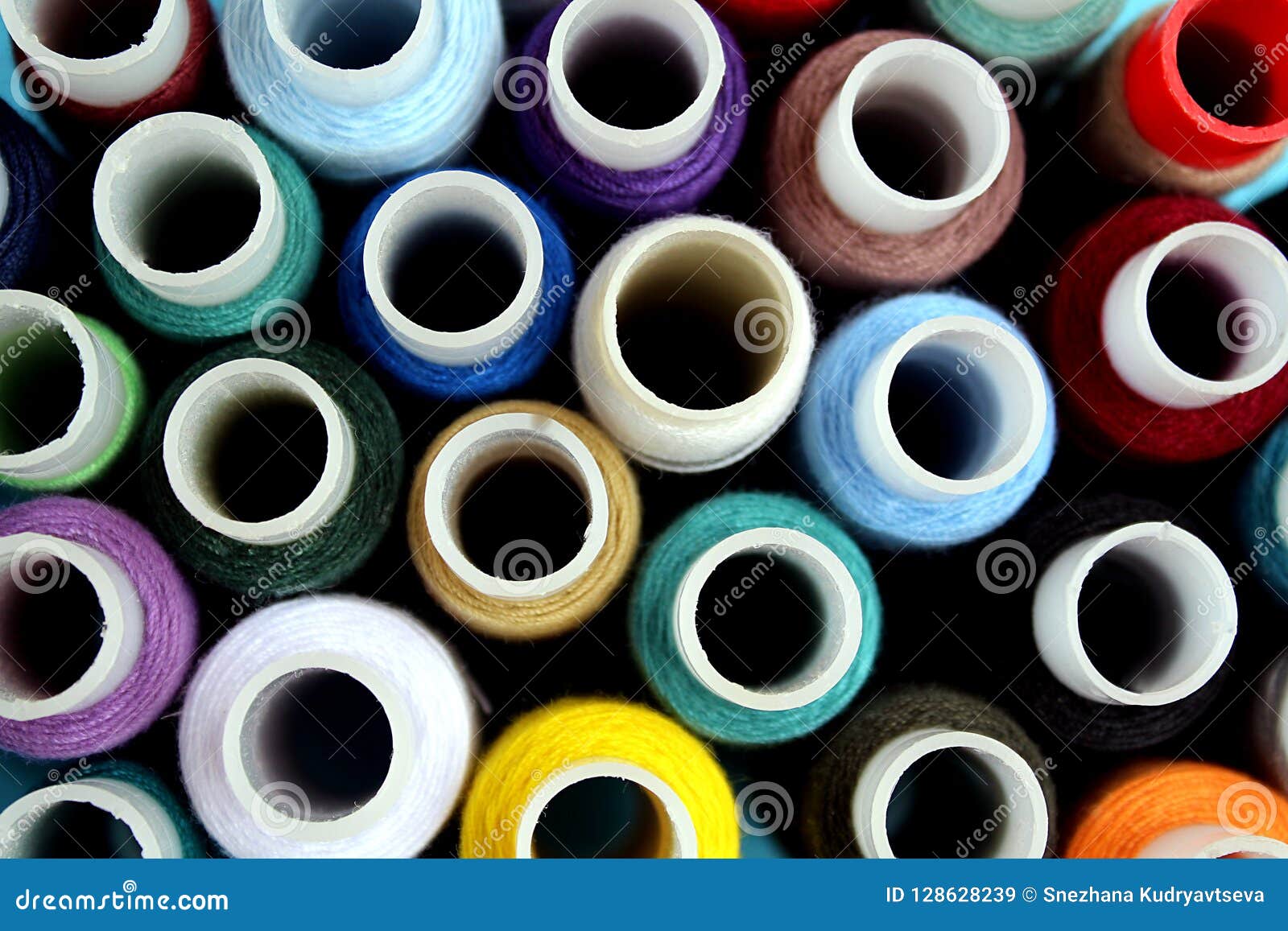 A Bunch of Colored Sewing Threads for a Seamstress Stock Image - Image ...