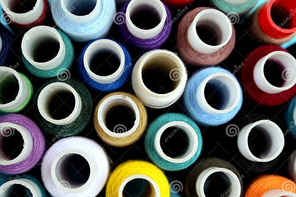 A Bunch of Colored Sewing Threads for a Seamstress Stock Image - Image ...