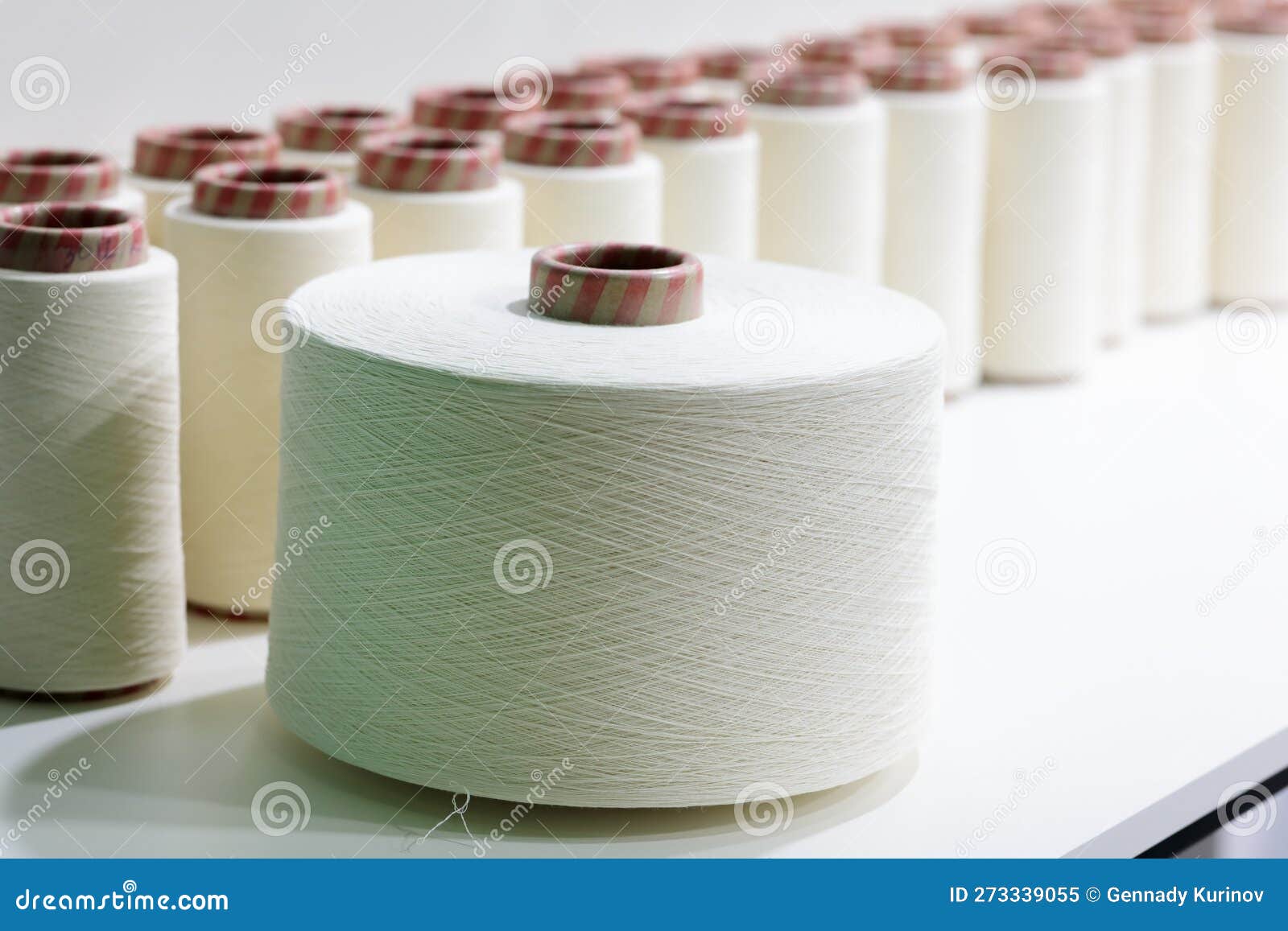 Thread Spools Used in Fabric and Textile Industry Stock Image - Image ...
