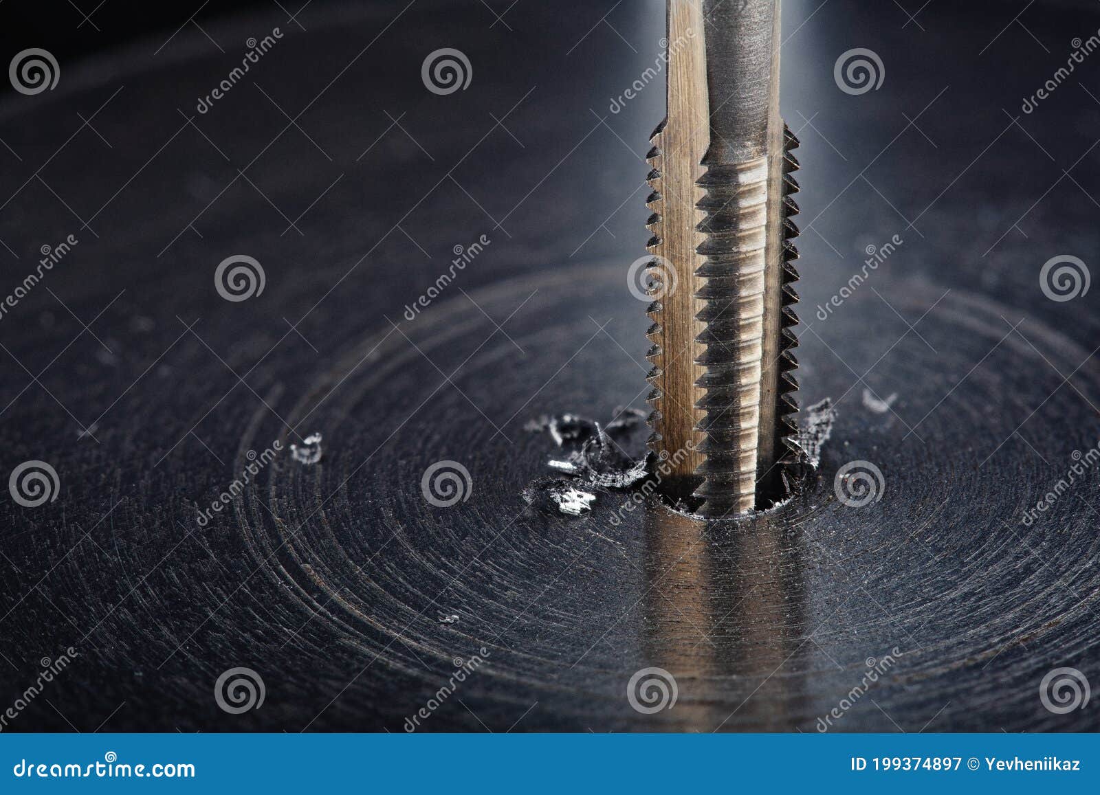 Thread Tap. Tap Drill Steel Billet. Working Cutter Stock Image - Image ...