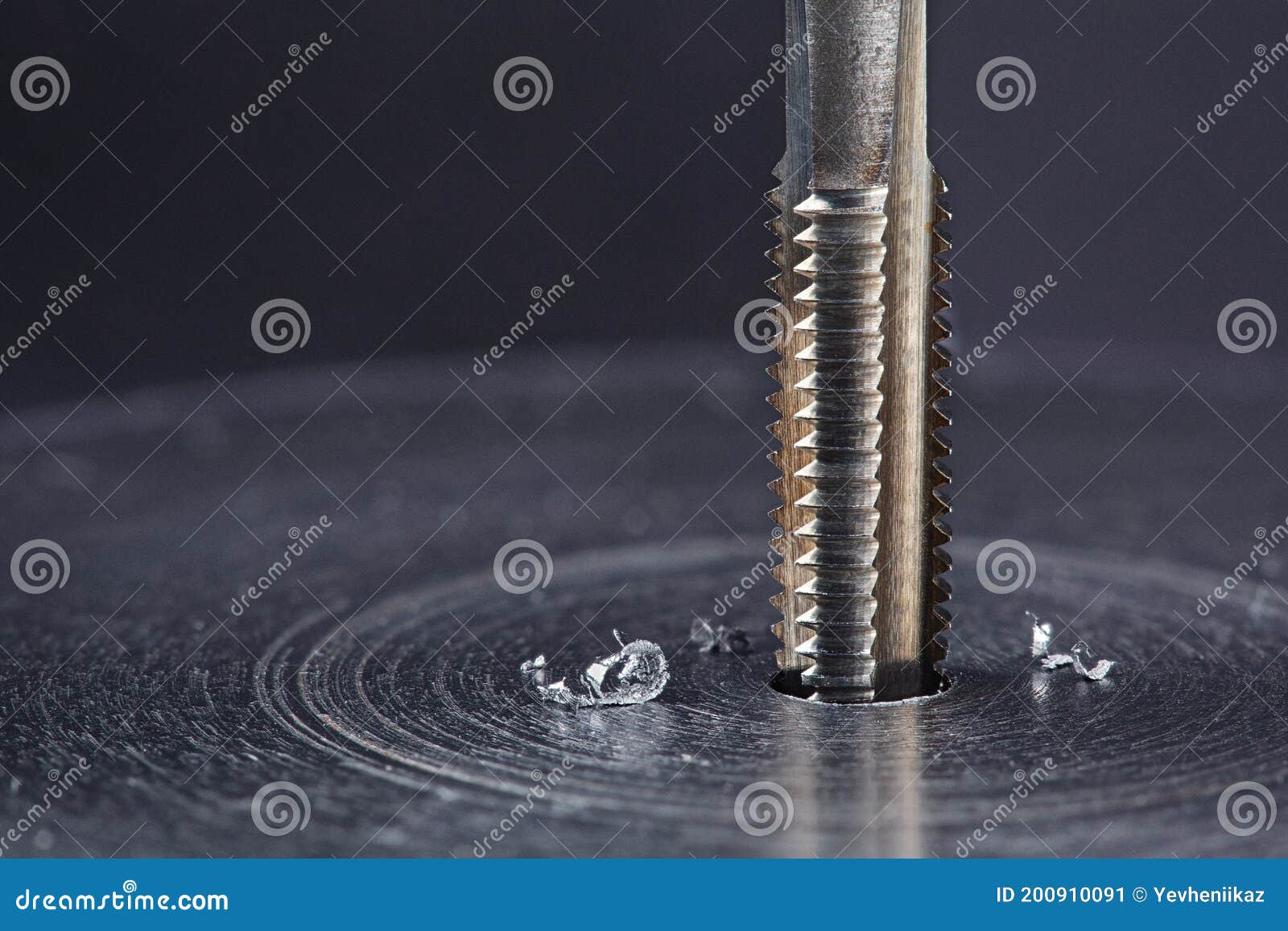 Thread Tap. Tap Drill Steel Billet. Working Cutter Stock Image - Image ...