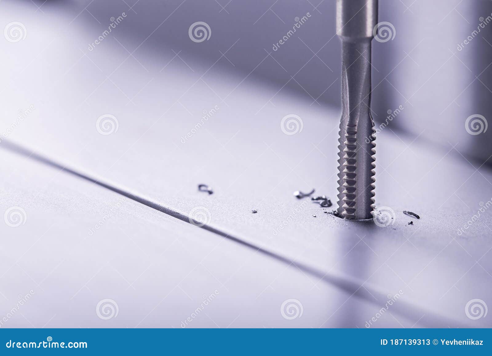 Thread Tap. Steel Tap Drill Aluminum Alloy Profile. Working Cutter ...