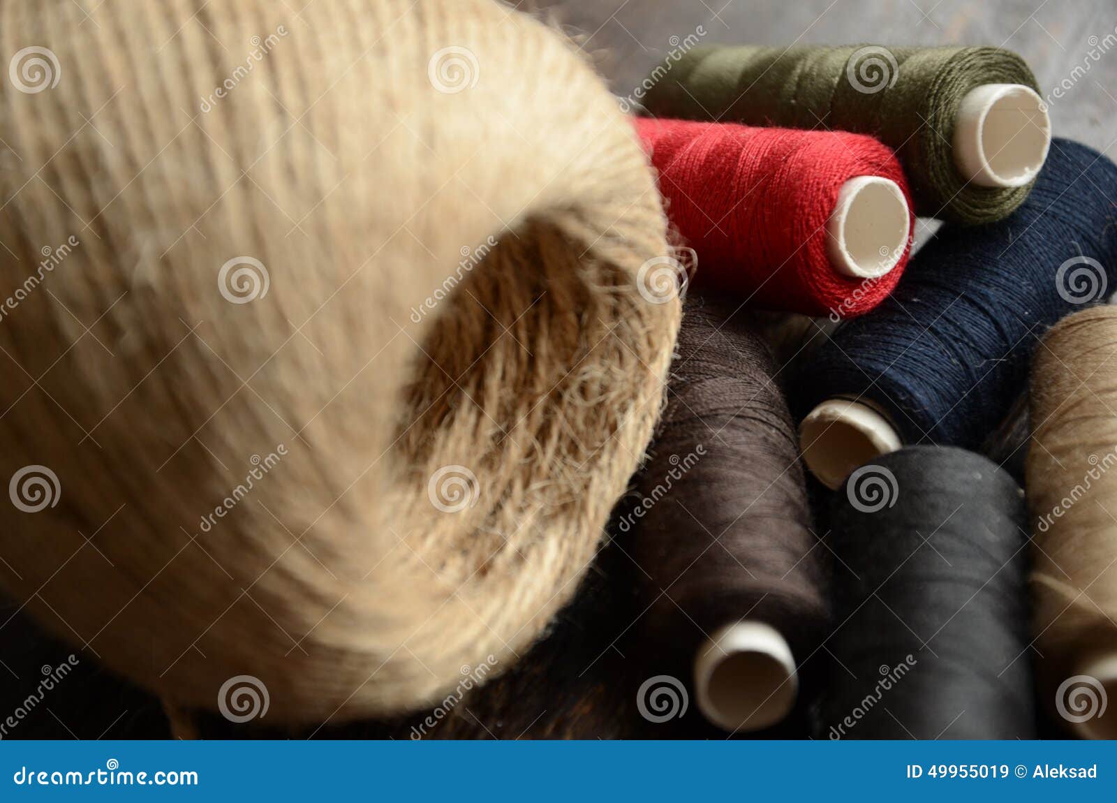 Thread, Twine and Safety Pin Stock Image - Image of creativity, close ...