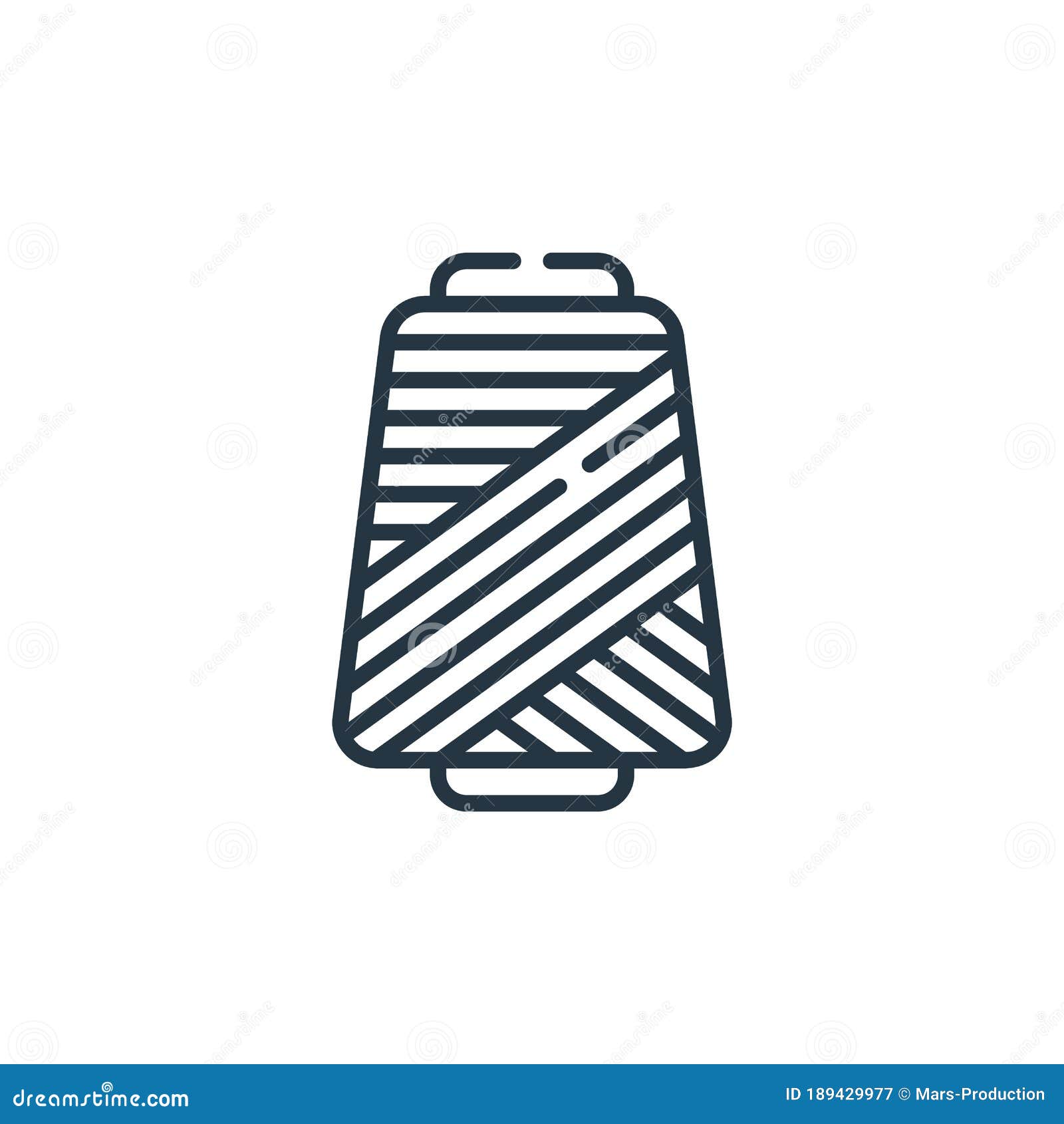 Thread Vector Icon Isolated on White Background. Outline, Thin Line ...