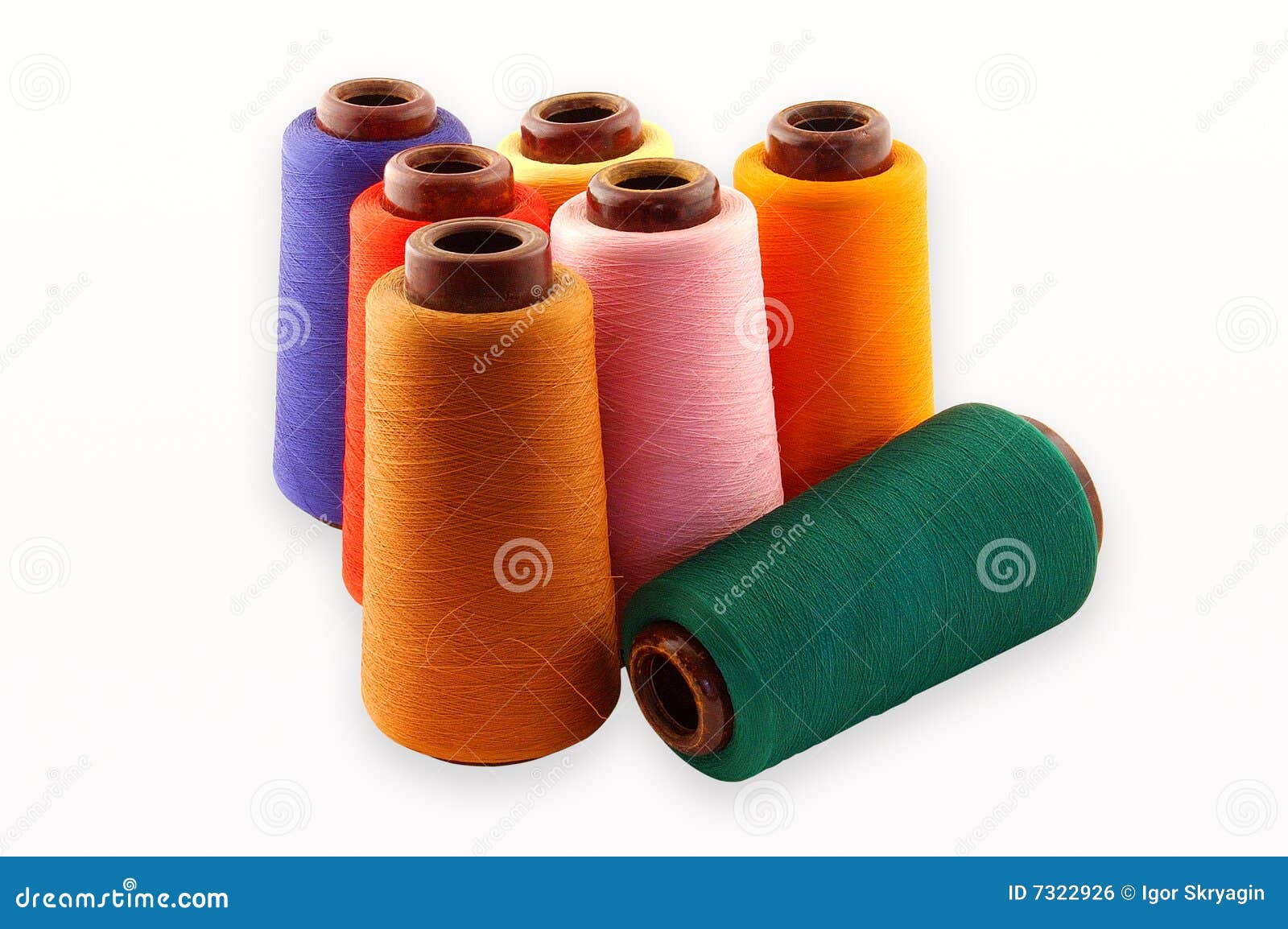 Thread on a White Background Stock Photo - Image of sewing, colorful ...