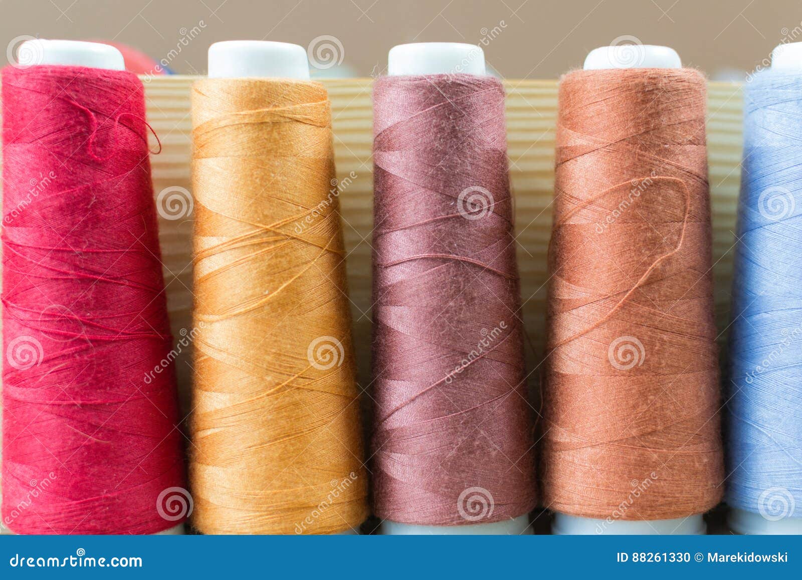 Thread Wound Around a Bobbin Stock Photo - Image of pastels, ready ...