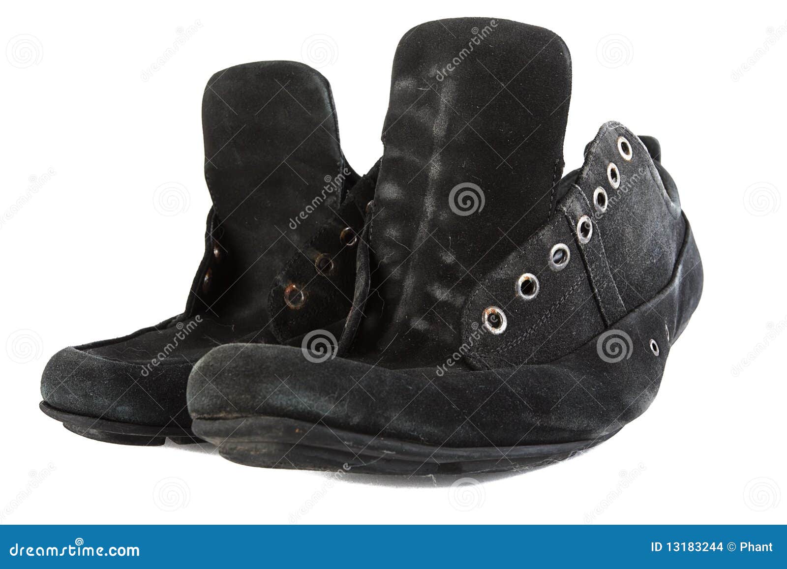 Threadbare shoes stock photo. Image of worn, black, deformed - 13183244