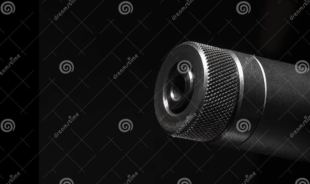 Threaded Barrel Protector Installed on a Rifle Barrel Stock Photo ...