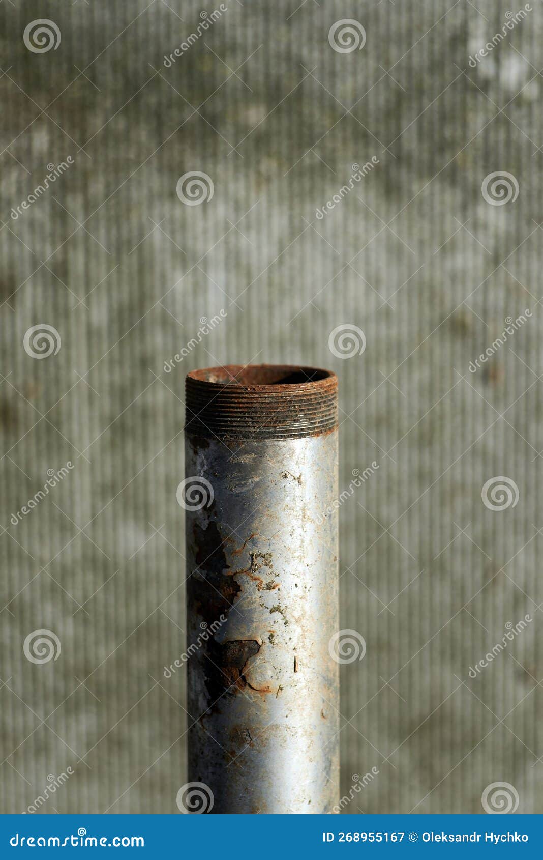 Photo of Threaded Chrome Pipe with Rust Stock Image - Image of cruise ...