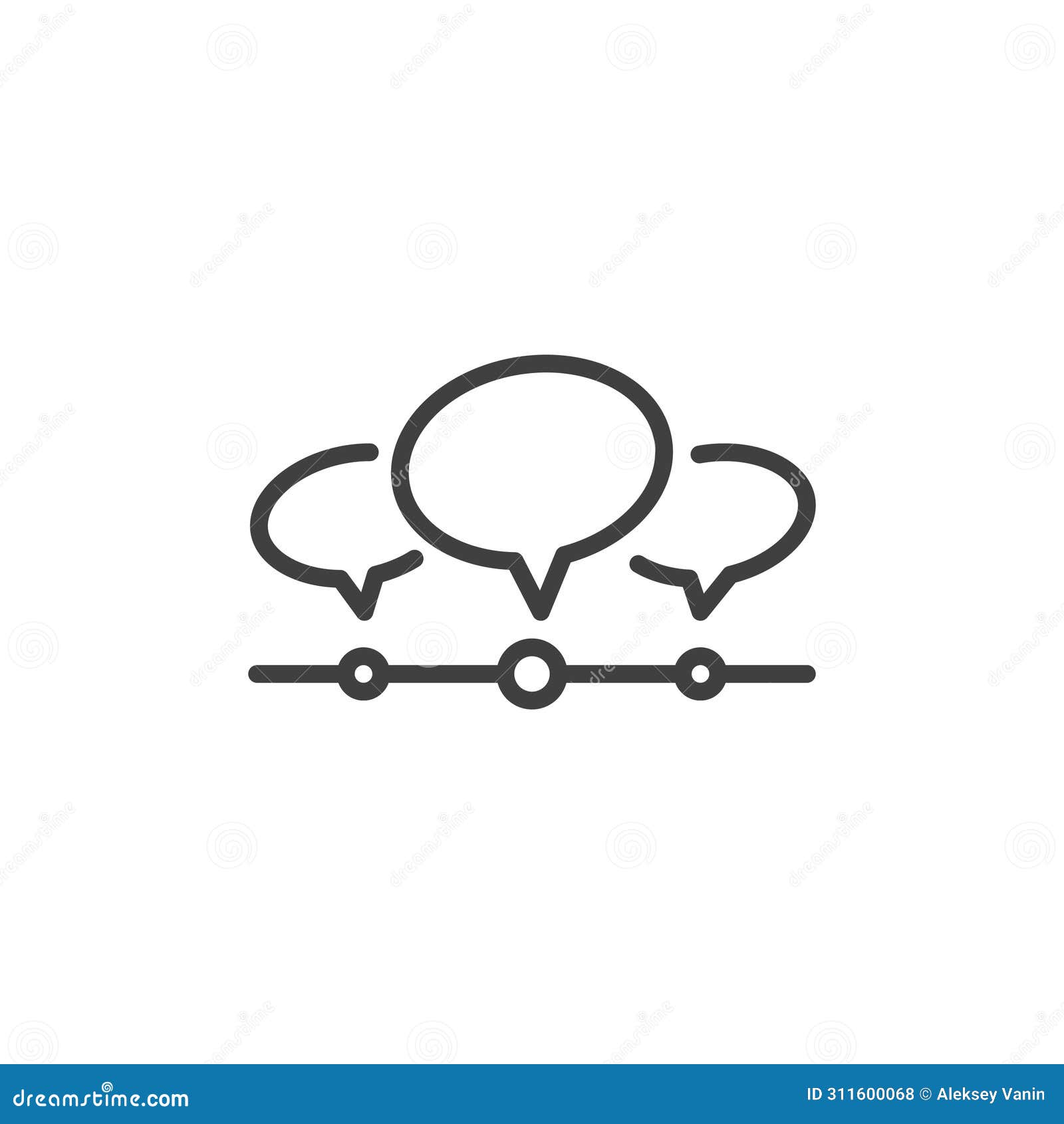 Threaded Conversation Line Icon Stock Vector - Illustration of simple ...