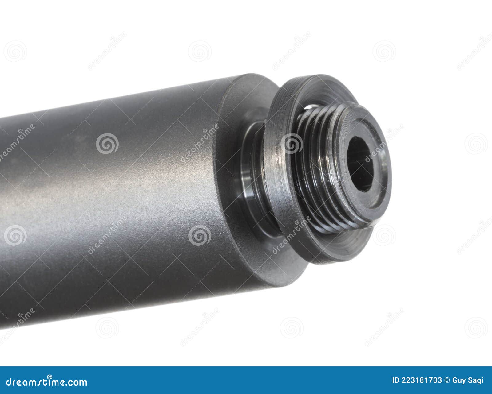 Threaded Gun Barrel with Crush Washer Going on Stock Image - Image of ...