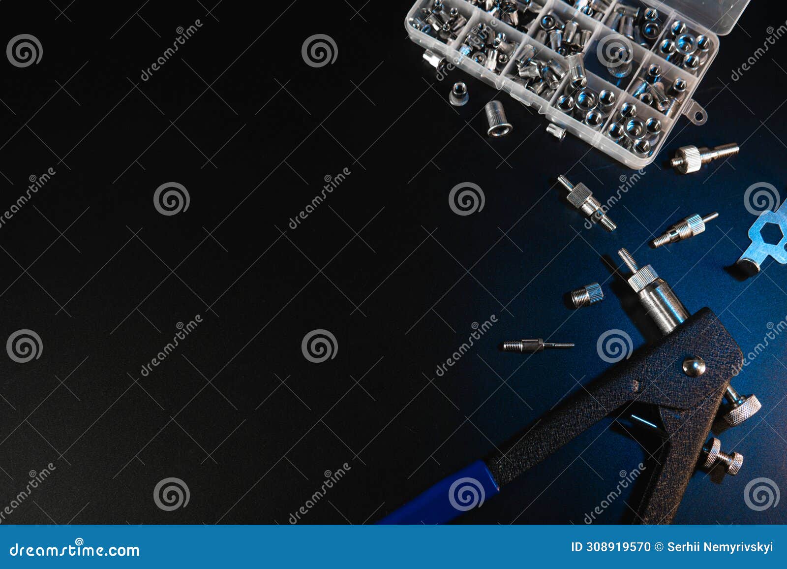 Threaded Insert Riveter Gun Kit. Setting Tool, Nosepieces and Inserts ...