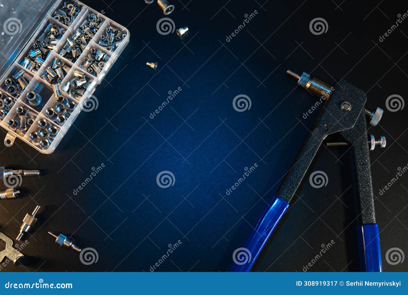 Threaded Insert Riveter Gun Kit. Setting Tool, Nosepieces and Inserts ...