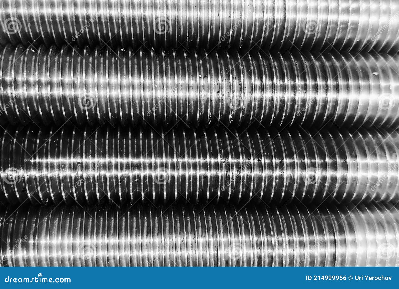 Threaded Metal Rods for Connecting Different Structures Stock Photo ...