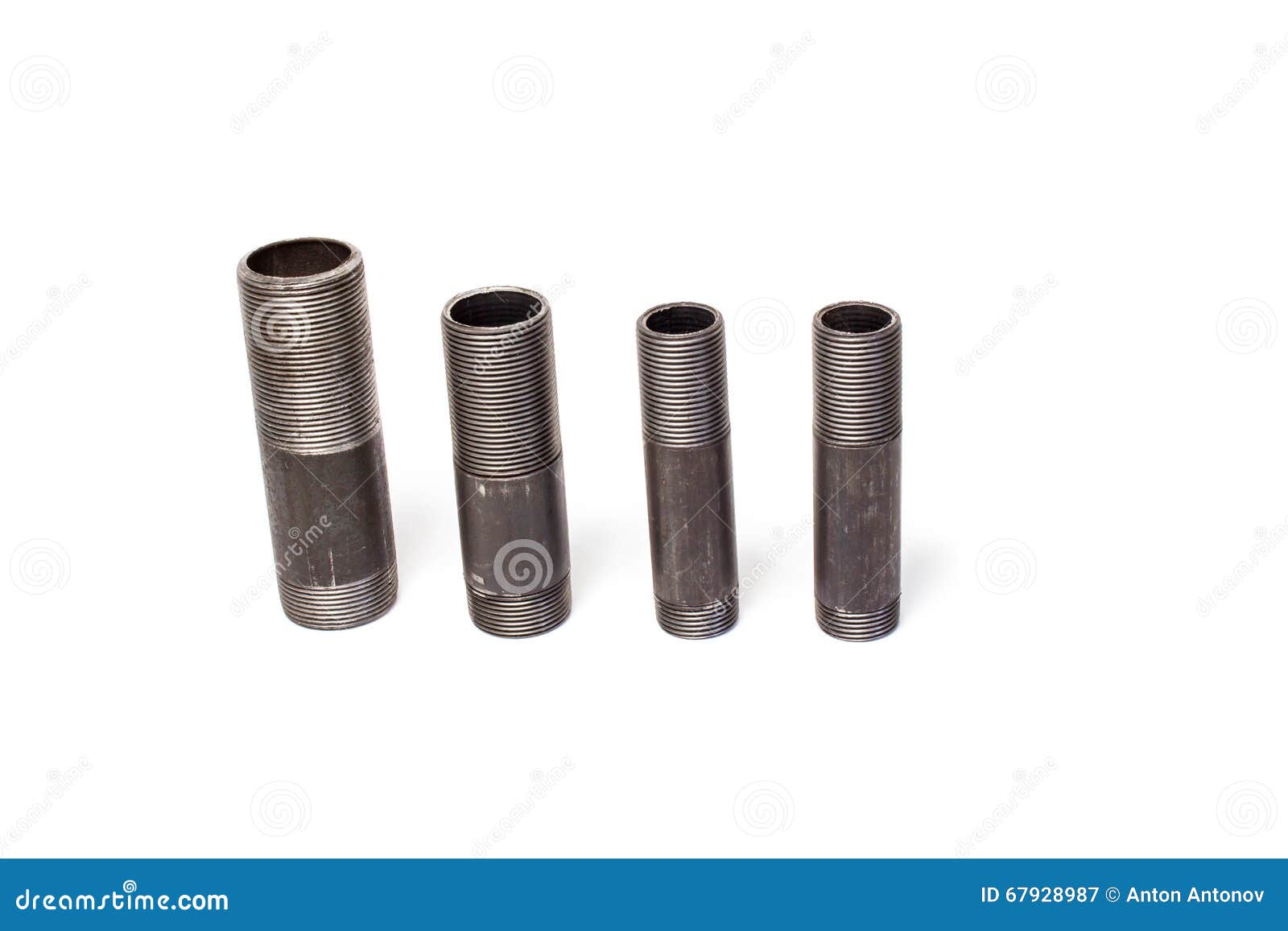 Threaded pipes stock image. Image of background, sanitary - 67928987