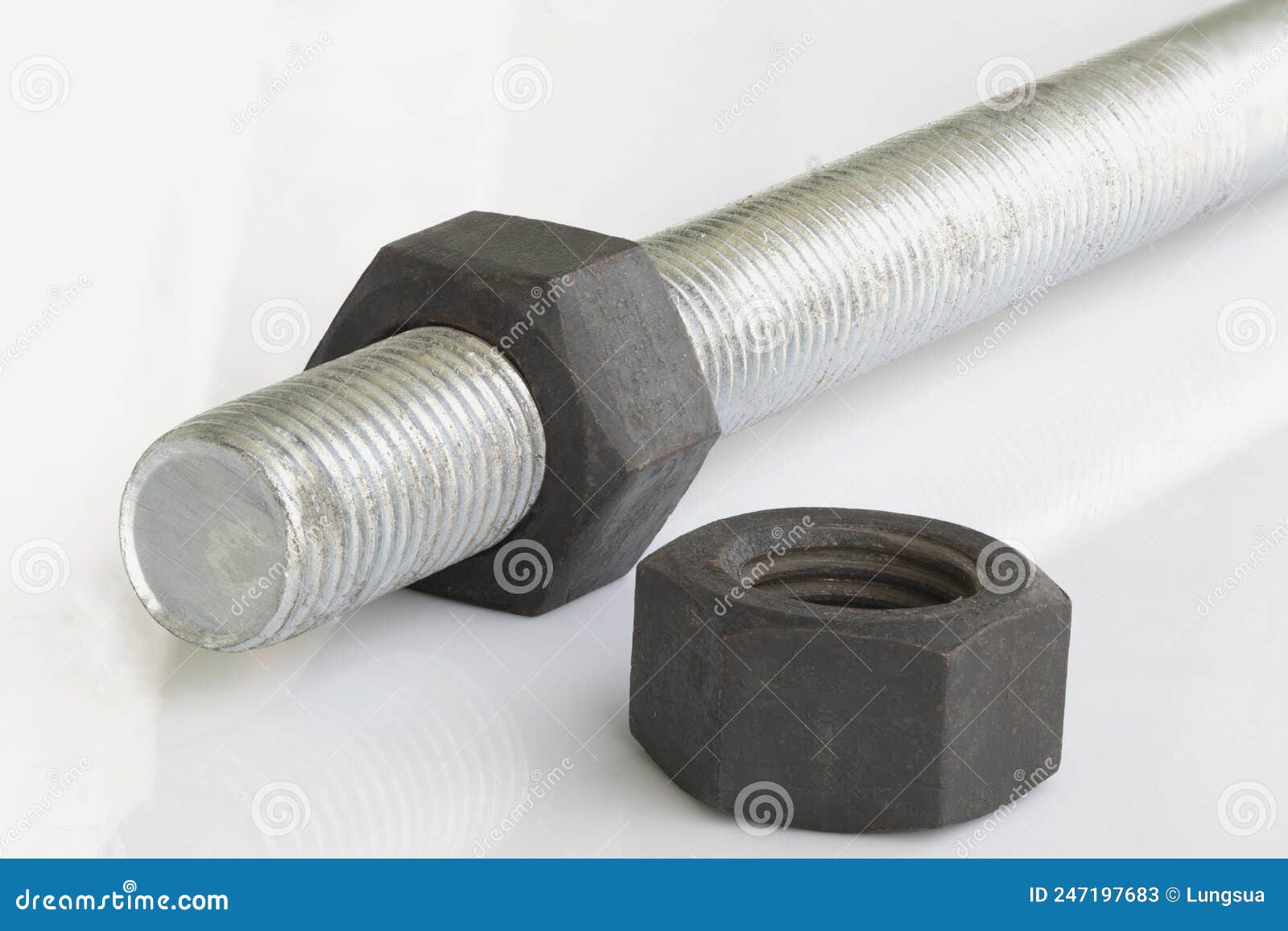 Threaded Rods, Industrial Use Stock Image - Image of collection, gray ...