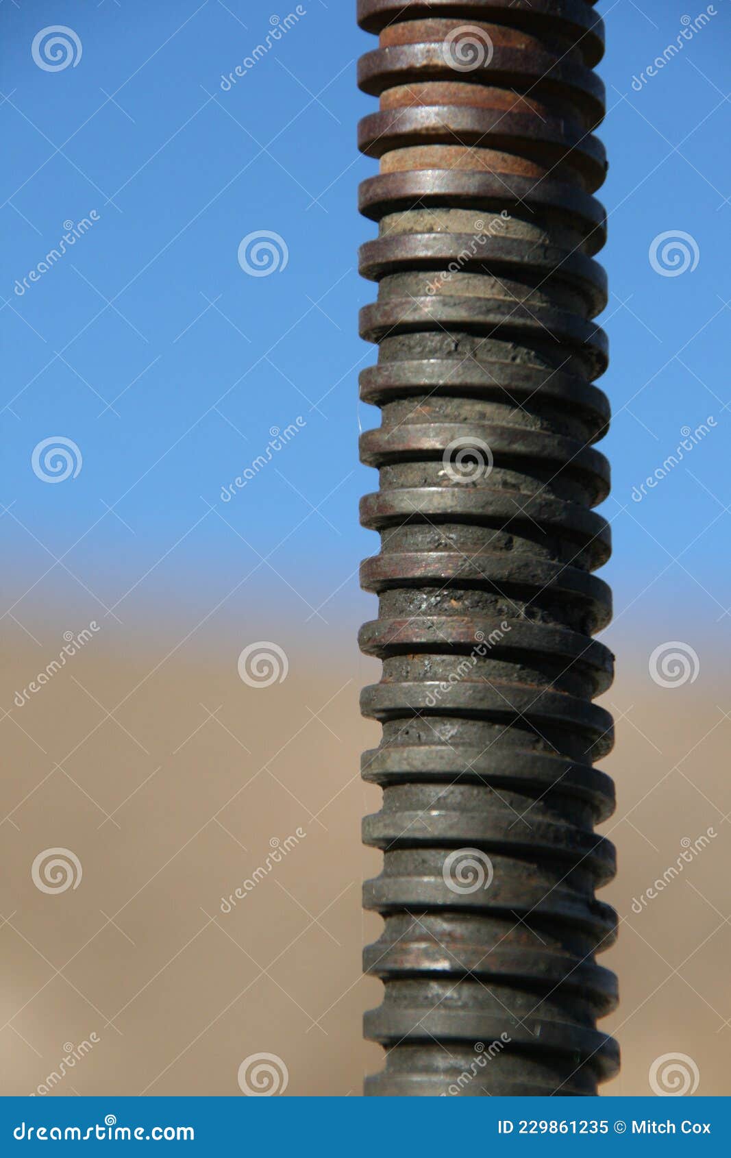 Threaded Shaft stock image. Image of long, metal, spiral - 229861235