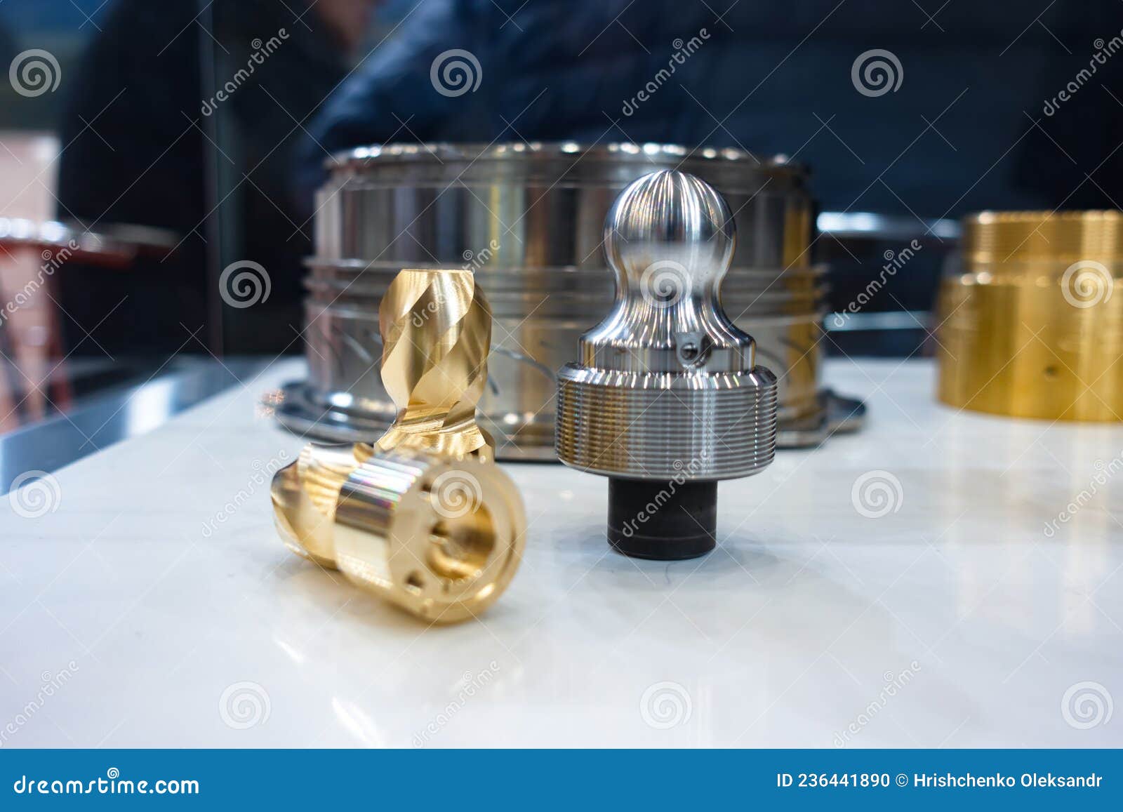 Threaded Taper Bushing and Brass Colored Drill Bit Stock Photo - Image ...