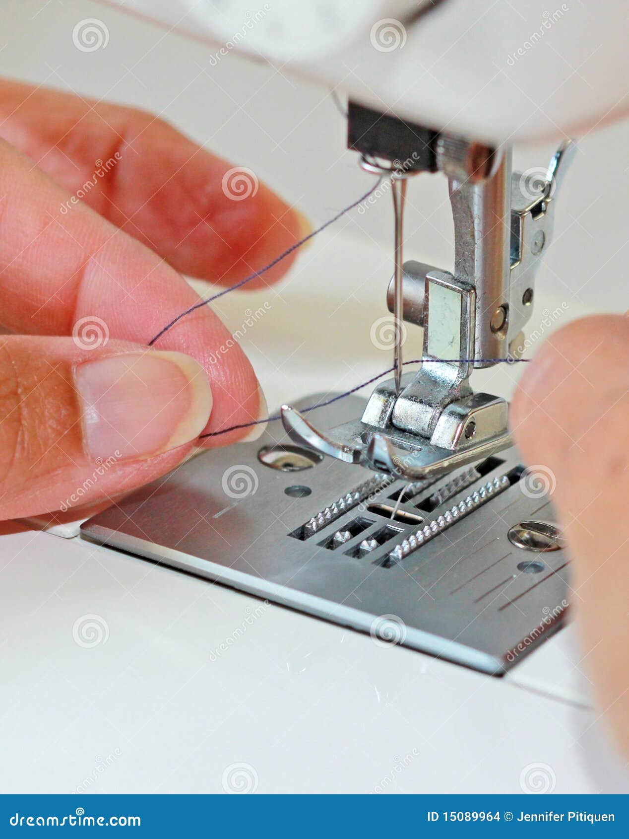 Threading stock photo. Image of stitch, hand, fingers - 15089964