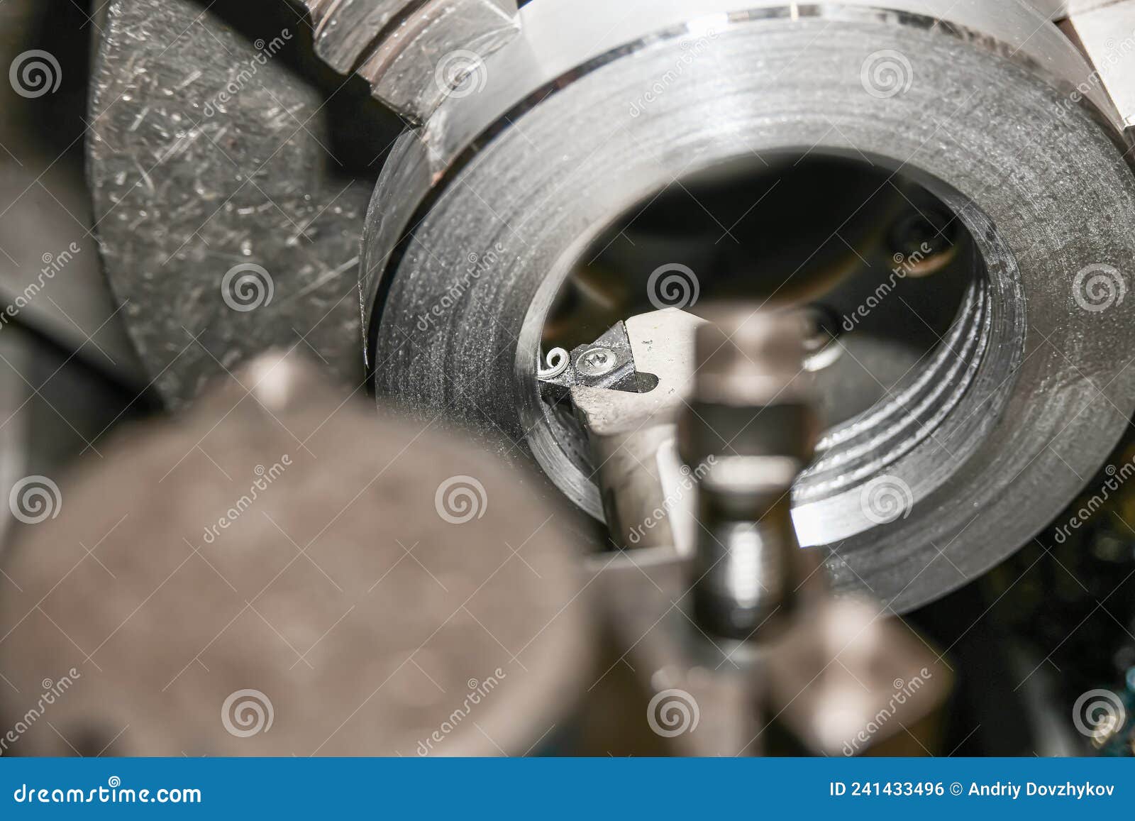 Threading on the Inside of the Nut Inside with a Threaded Cutter Stock ...