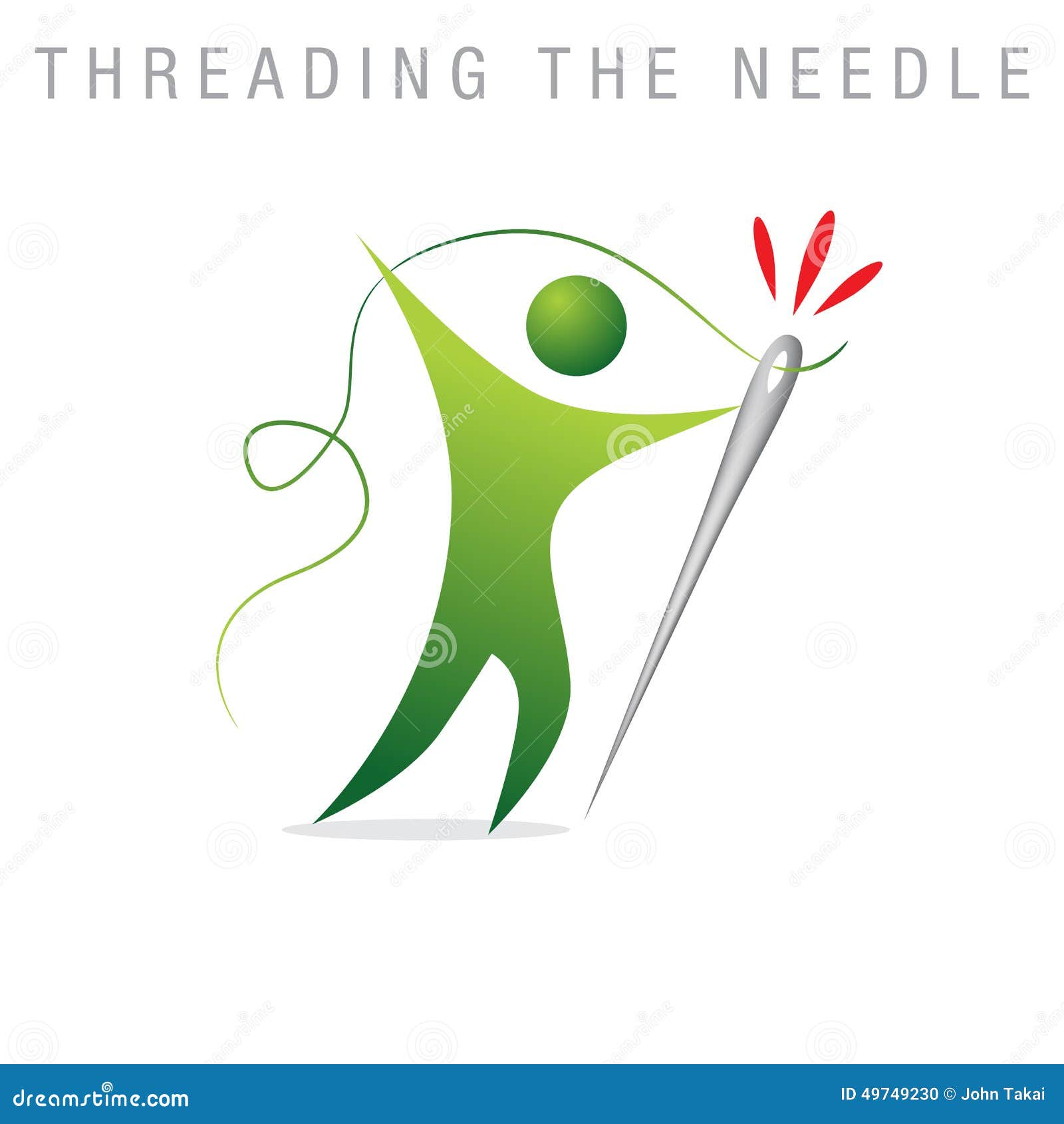 Threading the Needle stock vector. Illustration of metaphor - 49749230