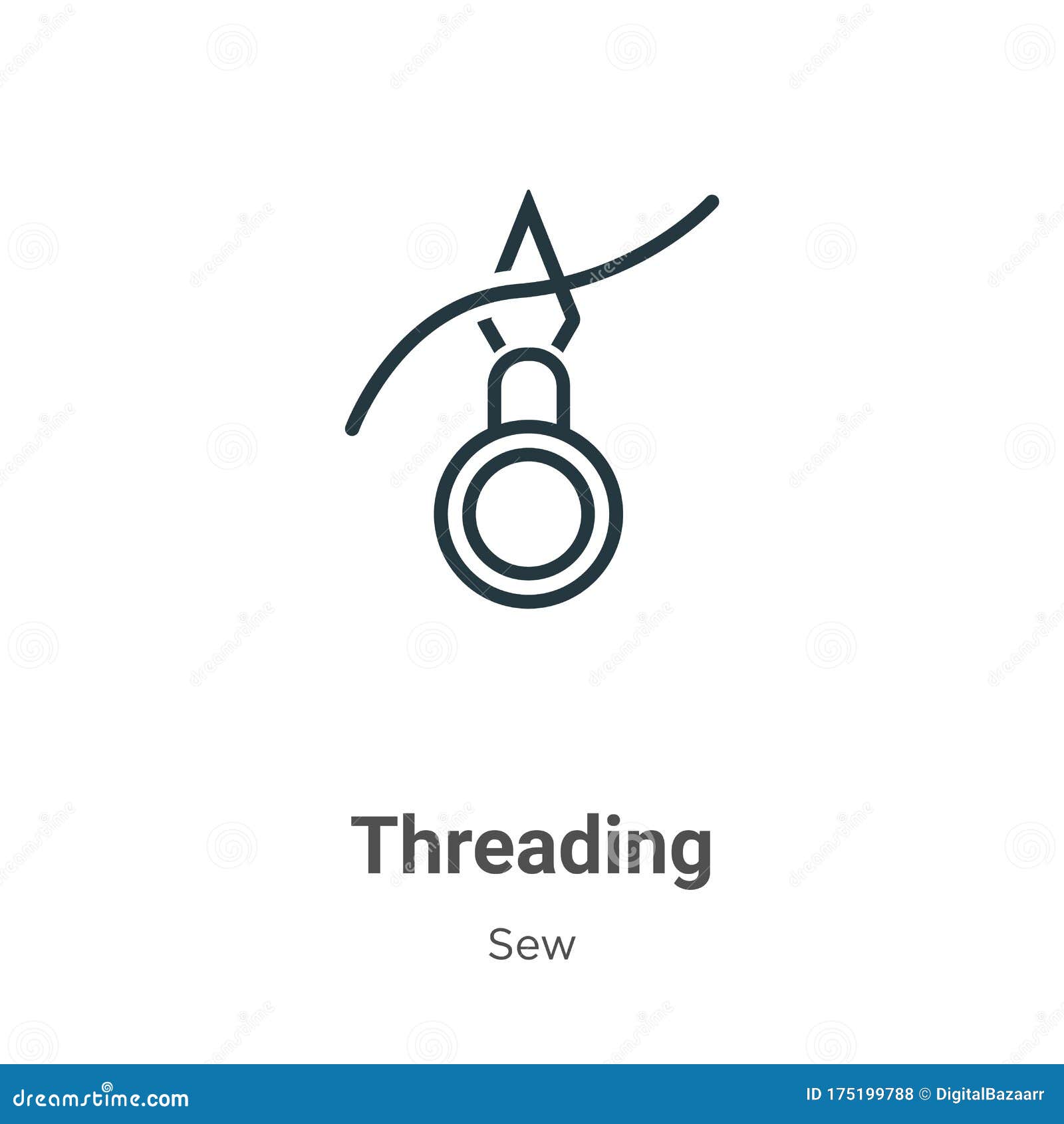 Threading Icon From Sew Collection. Cartoon Vector | CartoonDealer.com ...