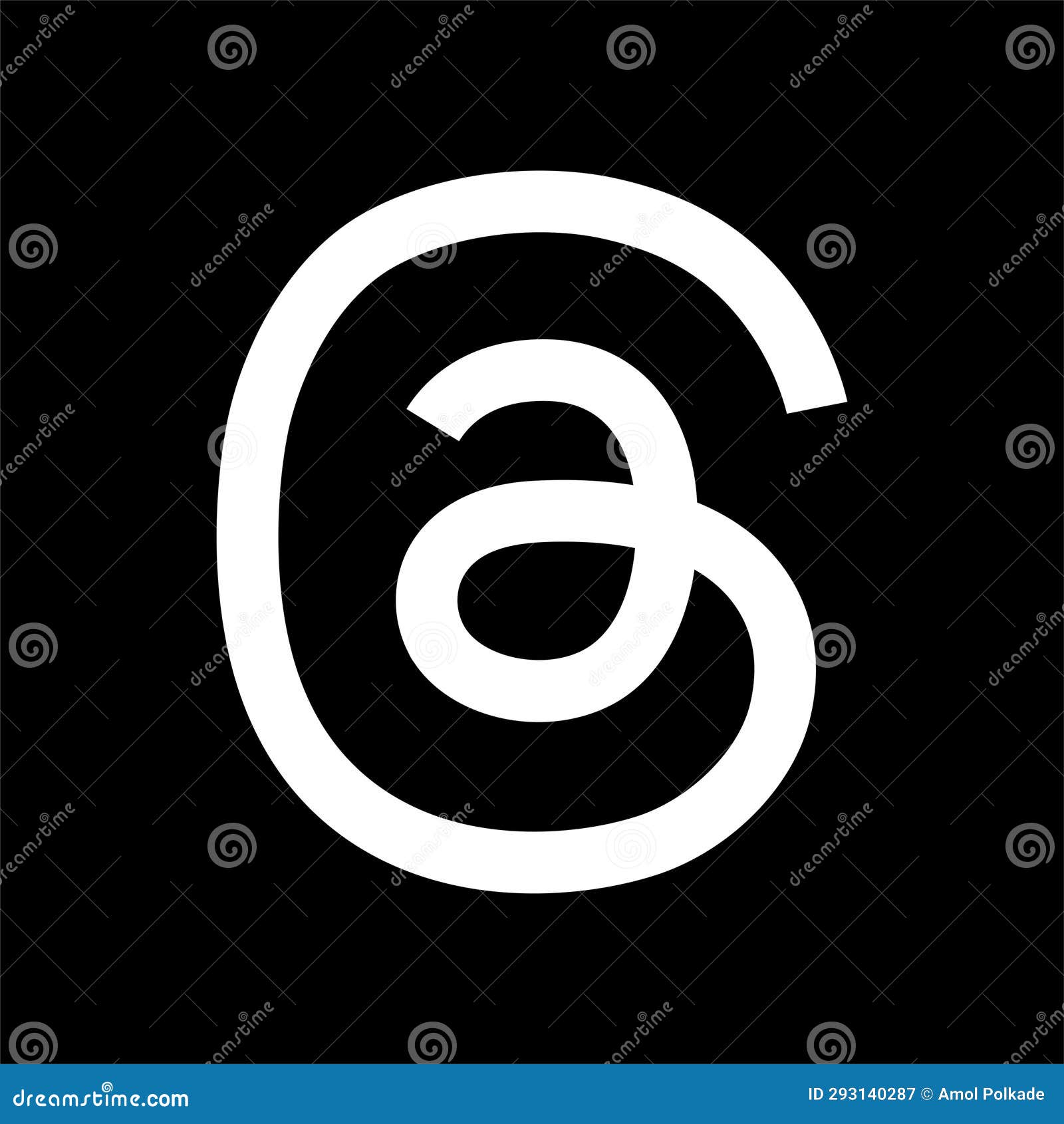 Threads App Logo Icon Isolated on White Background Editorial ...