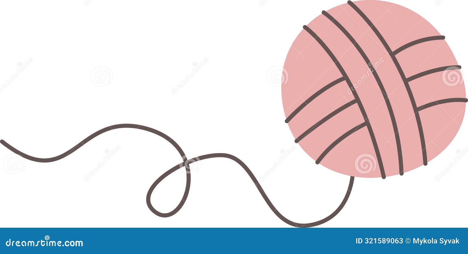 Threads Ball Hand Drawn stock vector. Illustration of craft - 321589063